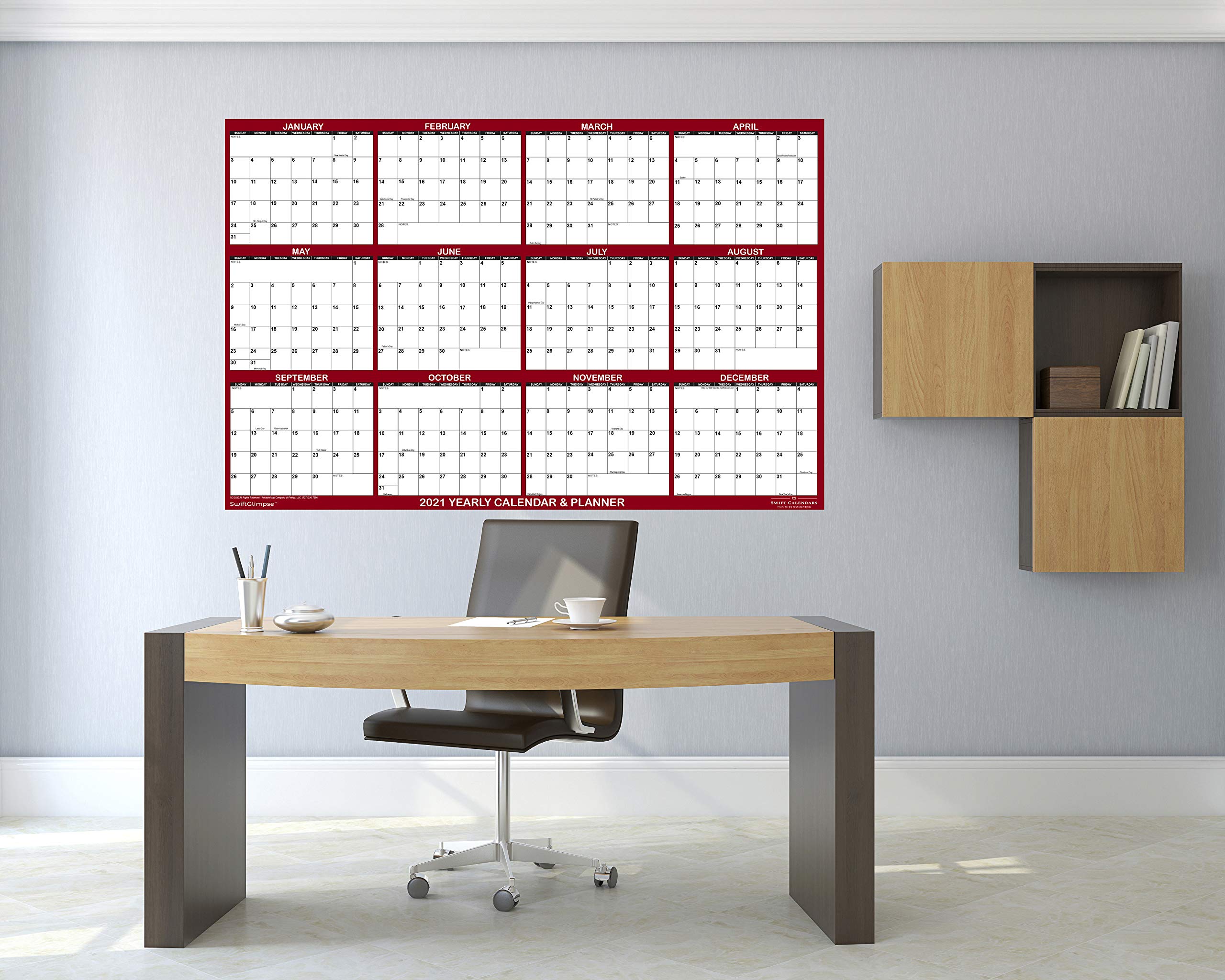 Buy 32 X 48 SwiftGlimpse 2022 2023 Academic Wall Calendar Dry Erase