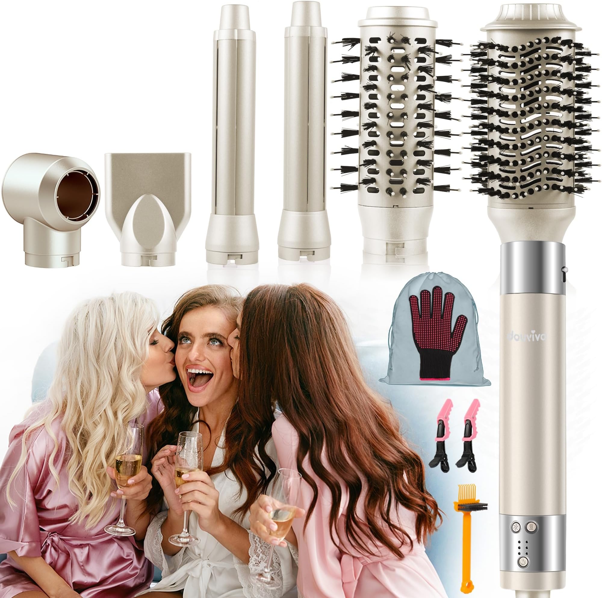 Amazon.com : Hair Dryer Styler 7 in 1, High Speed Blow Dryer Wrap Air ...