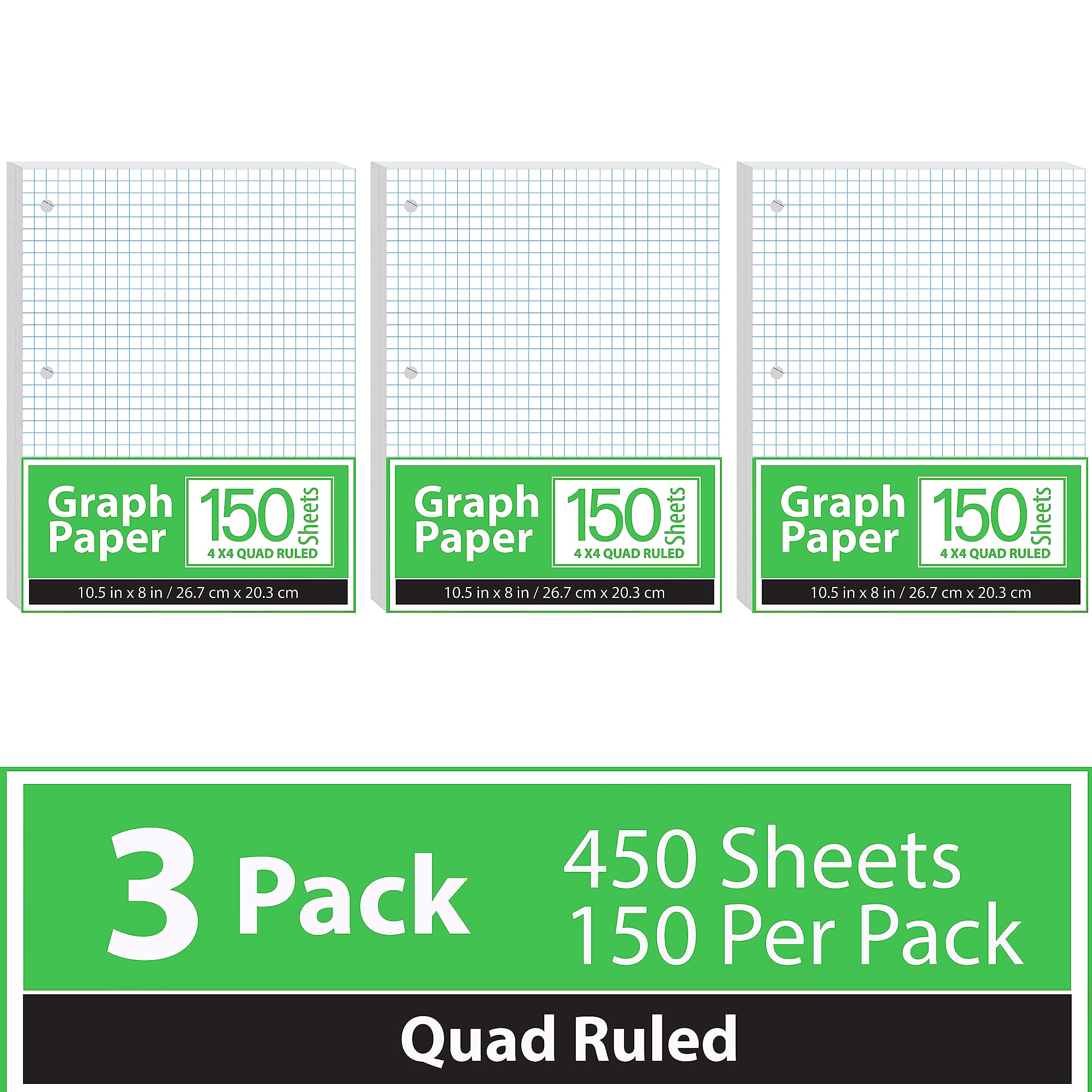 Snapklik.com : Graph Paper, Loose Leaf Graph Paper, 5 X 5 Squares Per ...
