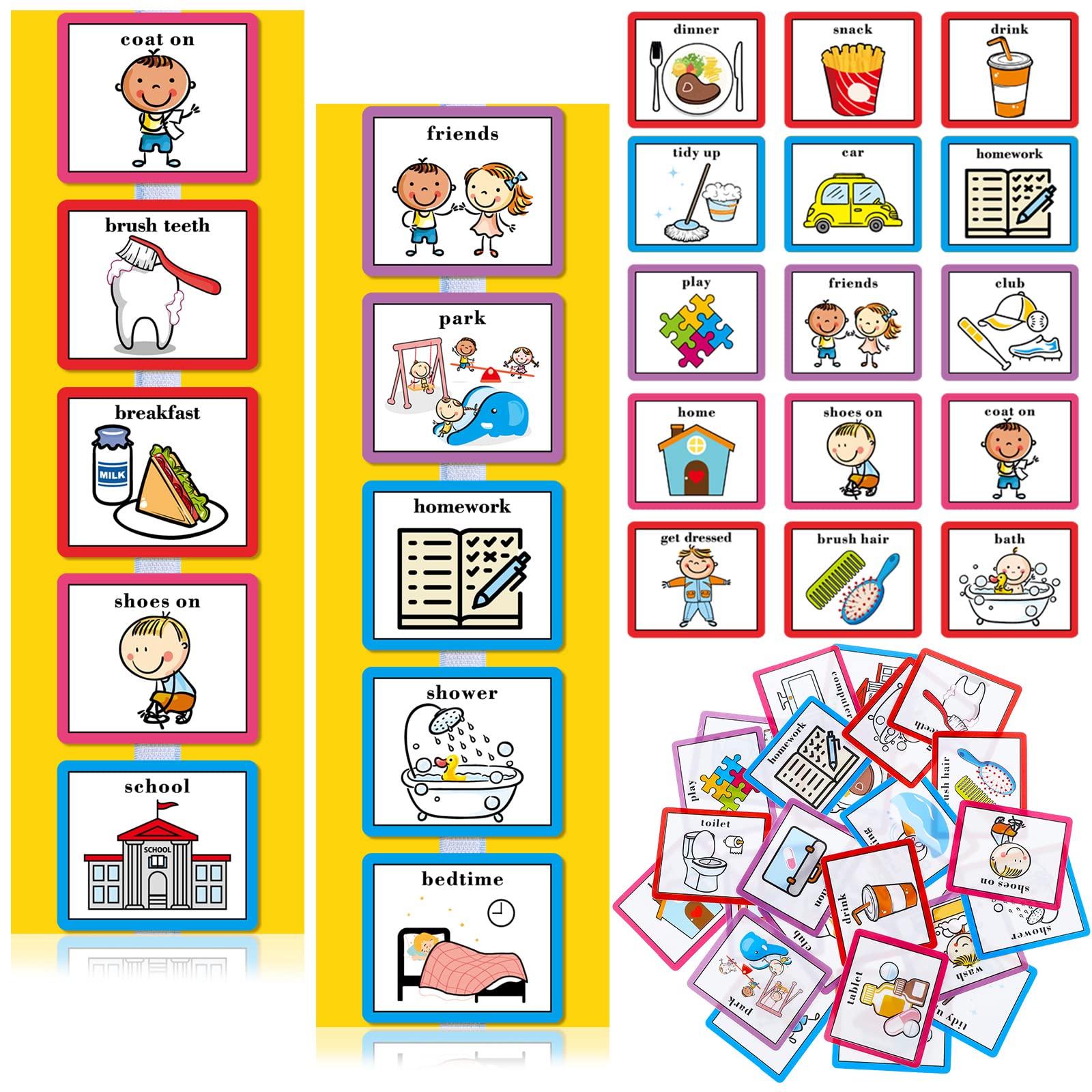 35 Pieces Visual Schedule Cards Routine Cards Home Chore Chart ...