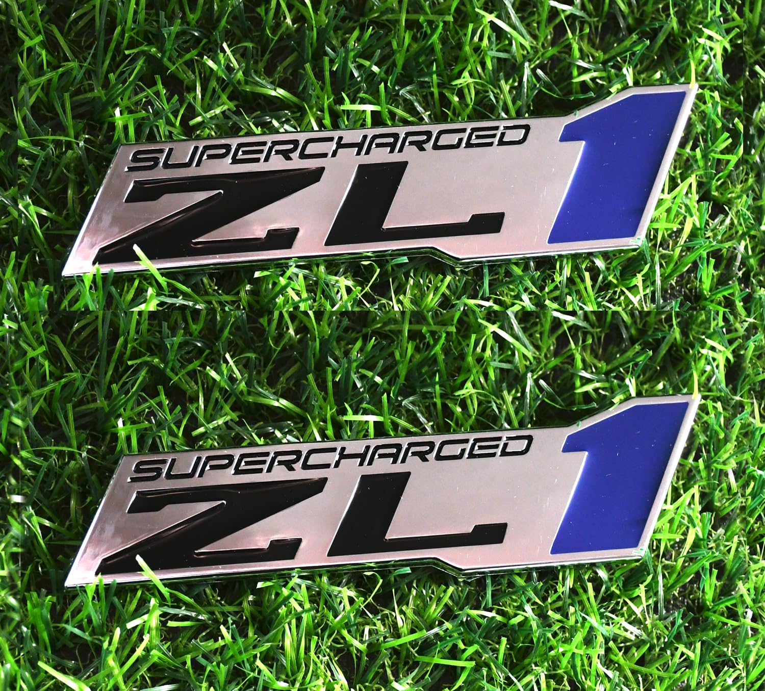 Amazon.com: 2pcs ZL1 Supercharged Emblem Engine Hood Badge Decal ...