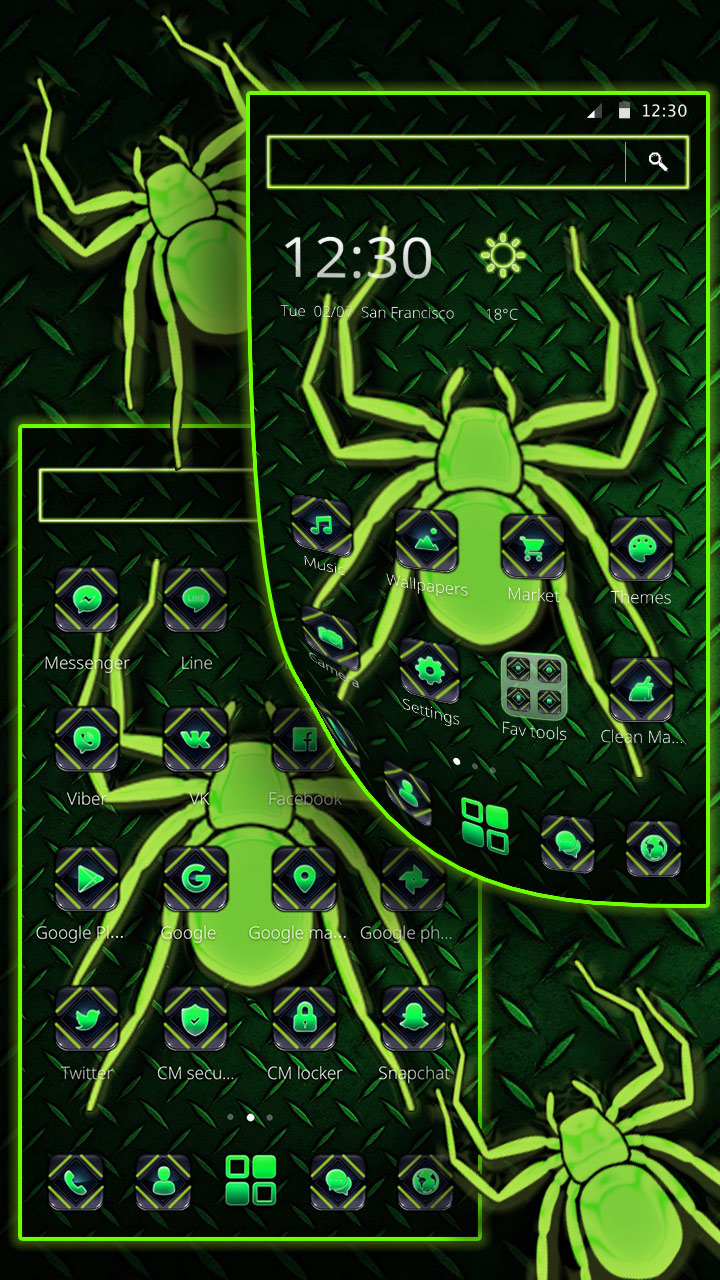Neon Green Spider 2D Theme:Amazon.com:Appstore for Android