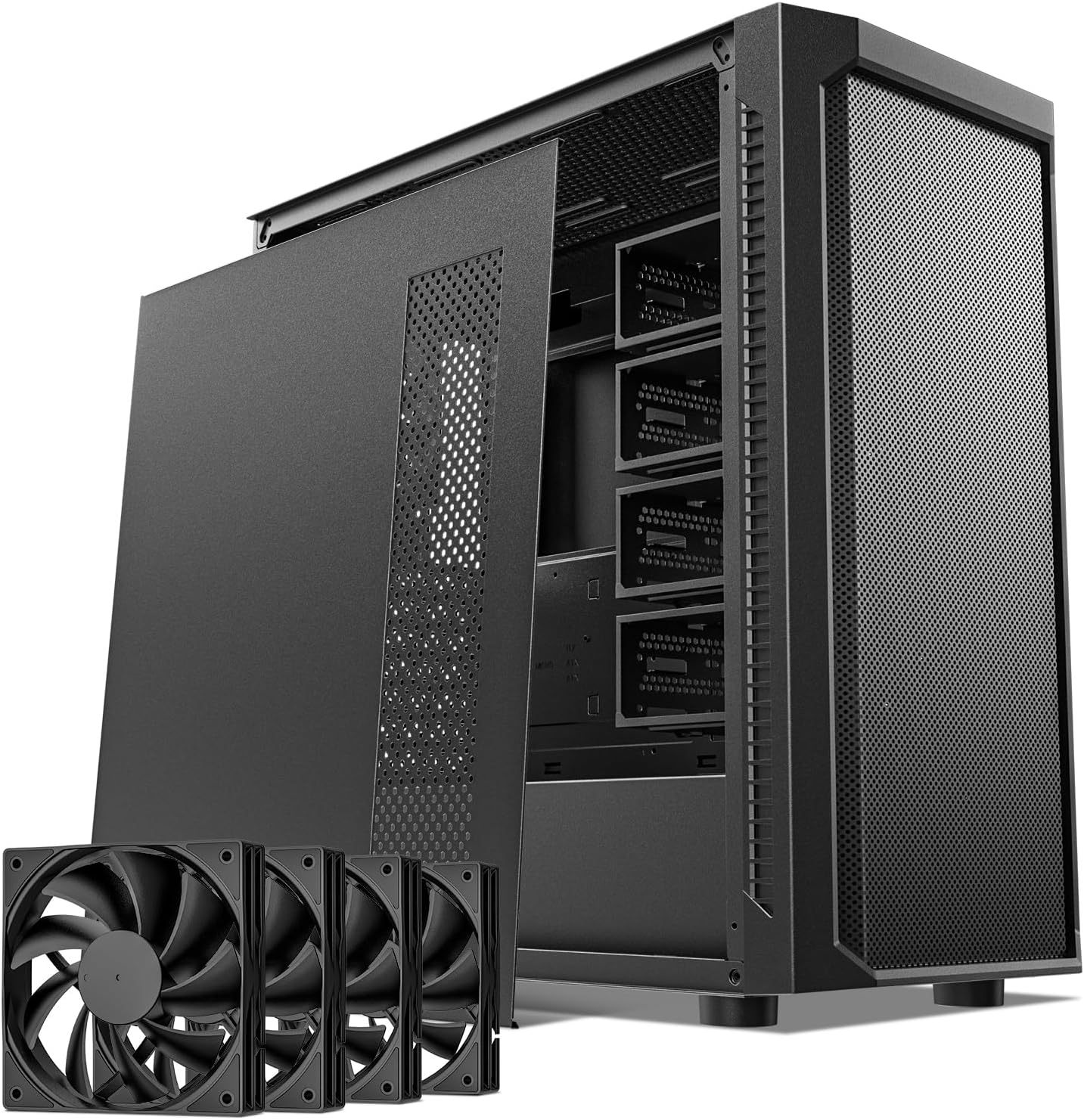 Amazon.com: DARKROCK Classico Max Storage Master E-ATX Computer Case ...