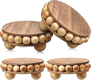 Amazon.com: 4 Pieces Wood Riser for Decor Round Wooden Risers for ...