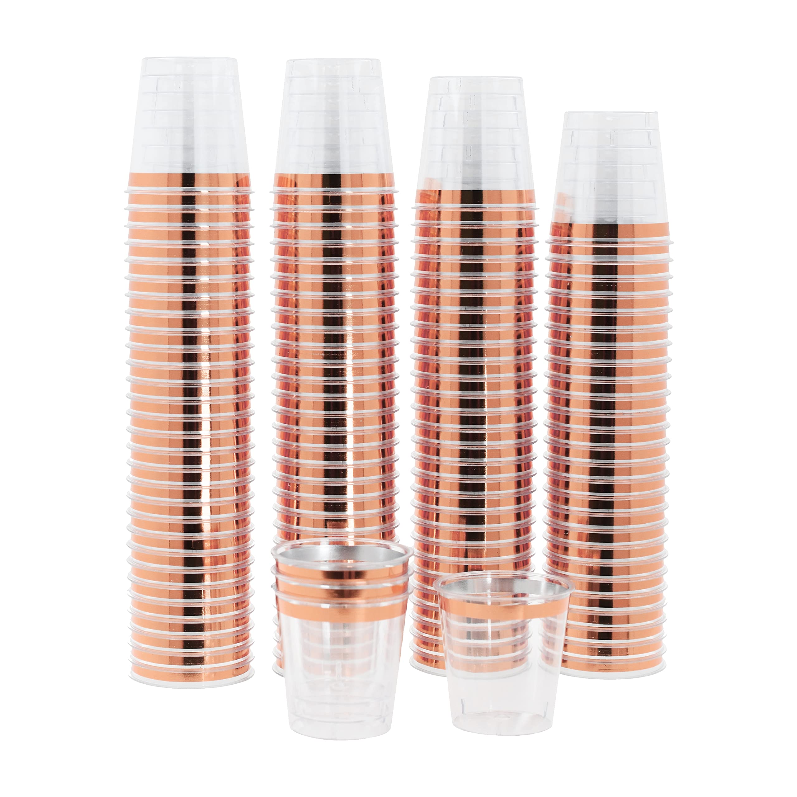 Snapklik.com : Mandala Crafts 120 Hard Clear Plastic Shot Glasses 1 Oz ...