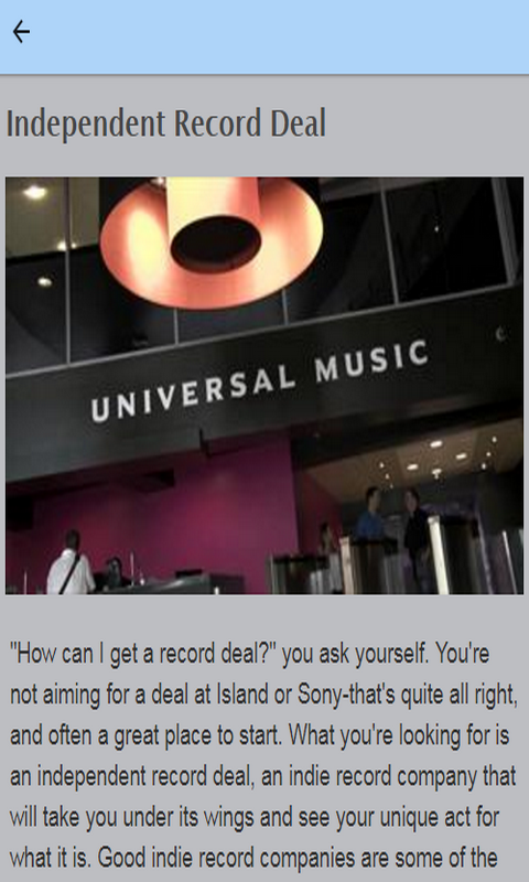 How To Get A Record Deal - App on Amazon Appstore