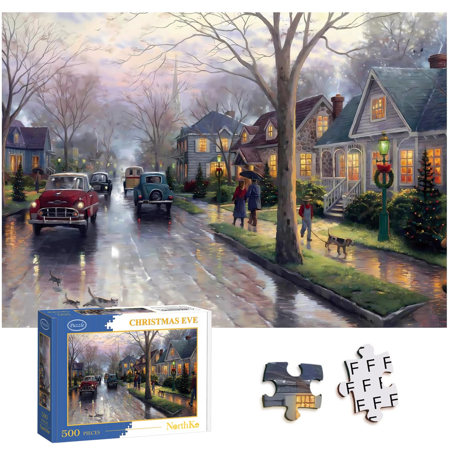 Amazon.com: NorthKe 500 Piece Puzzles for Adults of Chrismas Eve ...