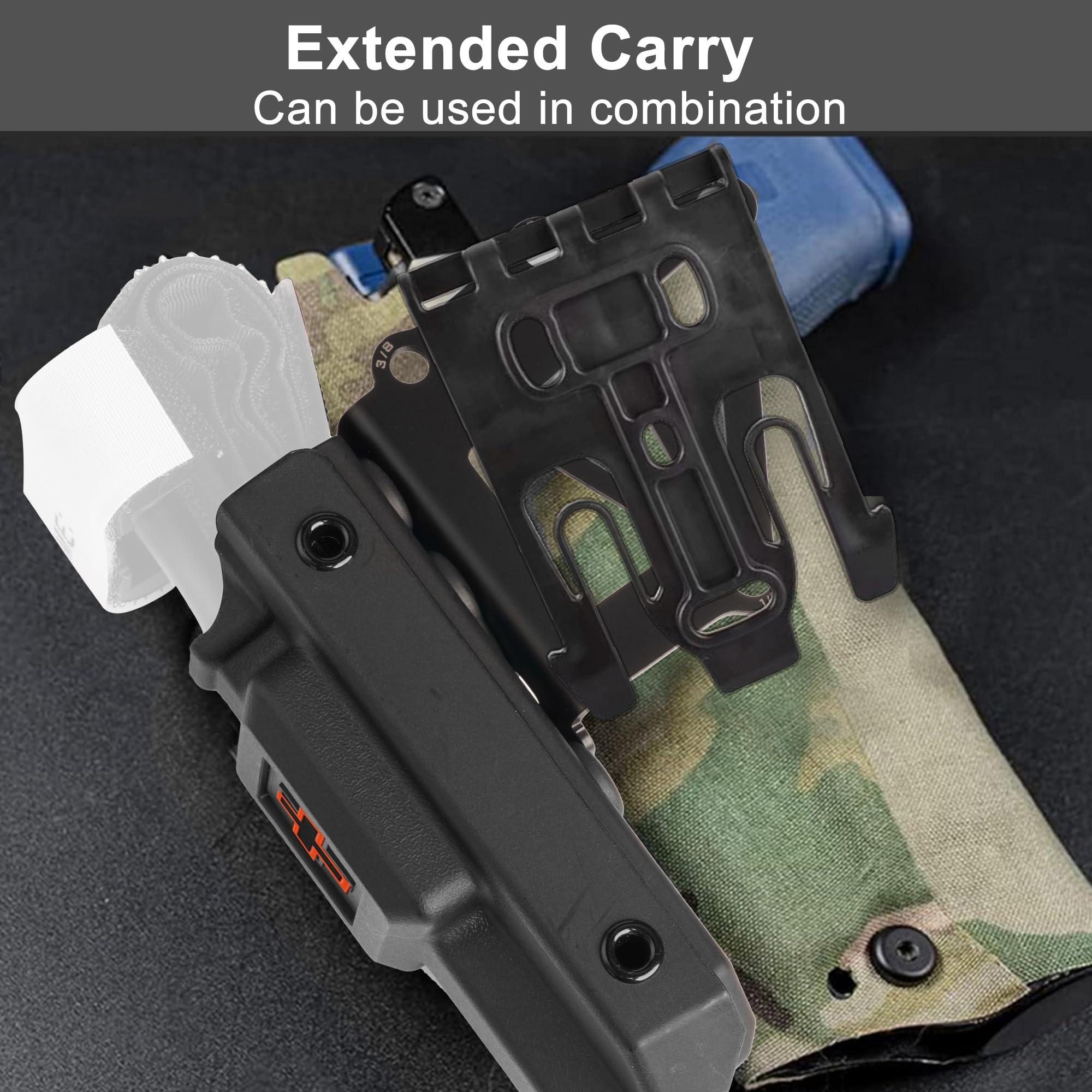 Snapklik.com : Tactical Holster Extended Support Holder Kit, Pistol ...