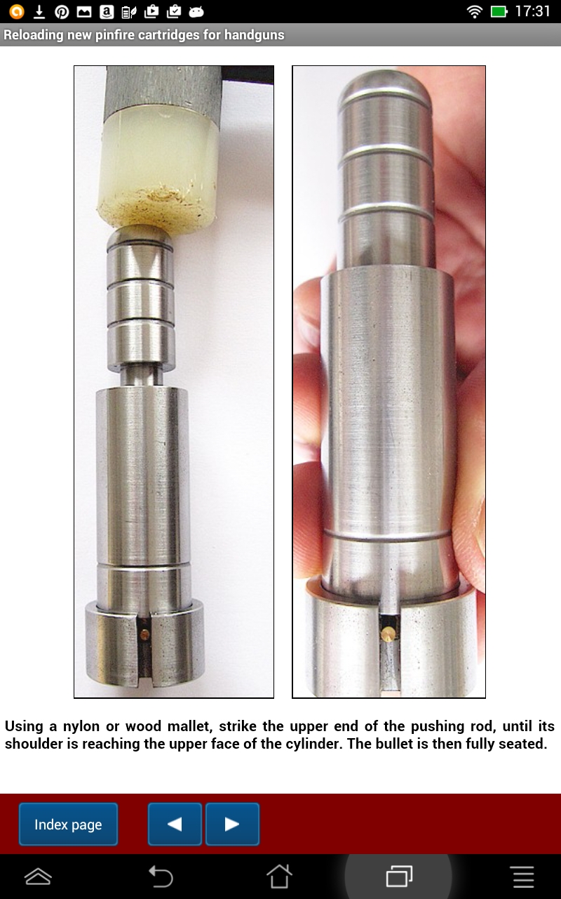 Reloading pinfire cartridges - App on Amazon Appstore