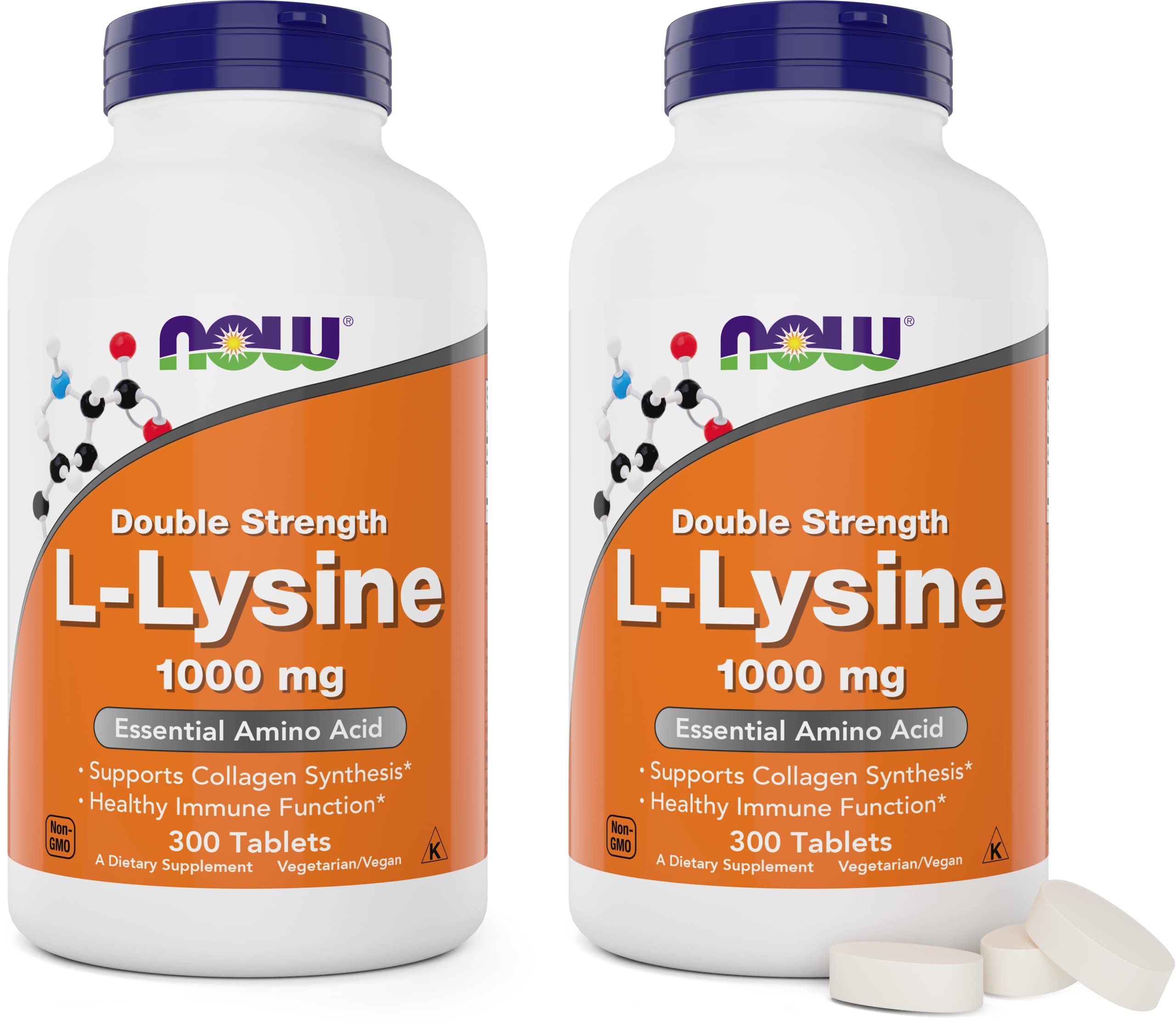 Amazon.com: NOW Foods L-Lysine 1000mg - Double Strength - 300 Tablets ...