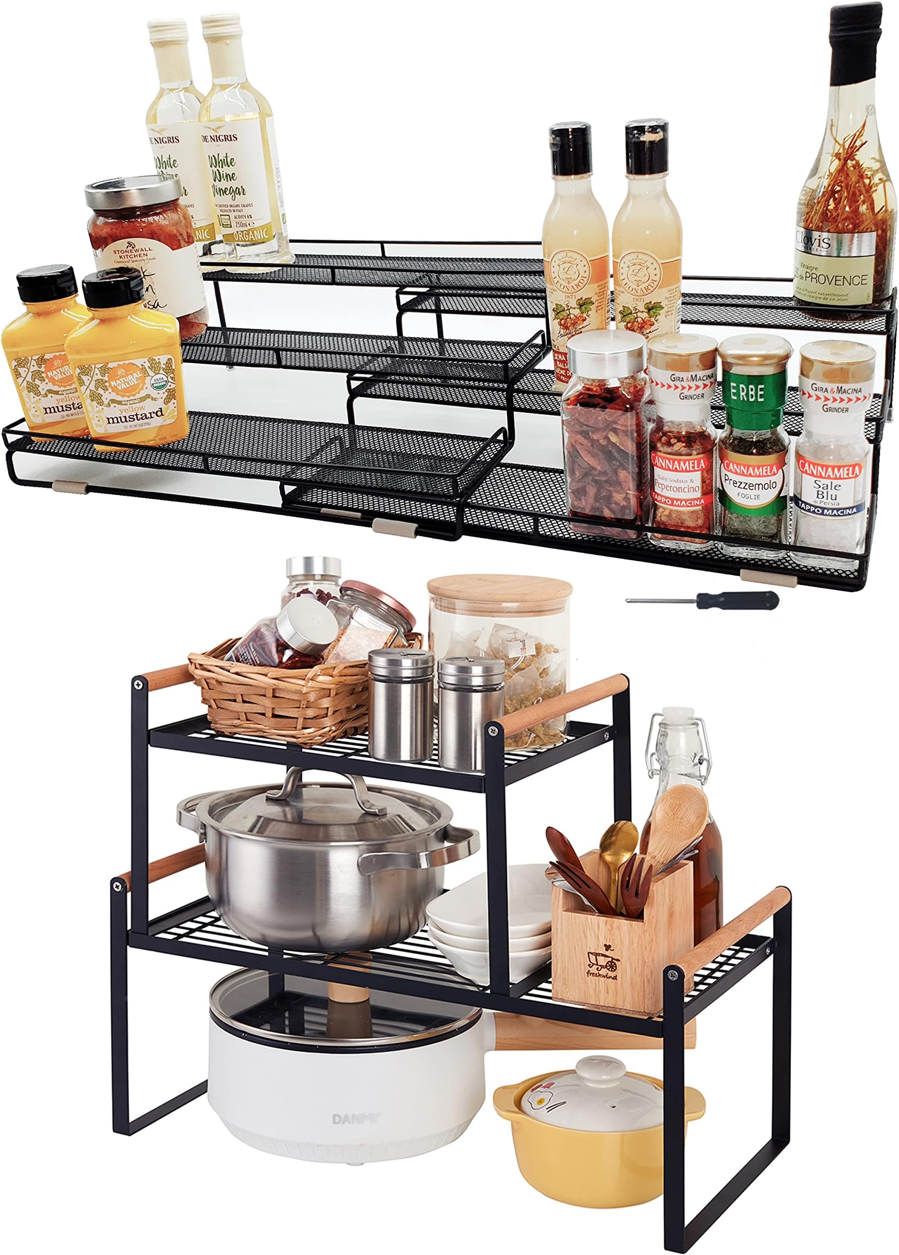 Amazon.com: DOTORYDESIGN 2Pack Stackable Wide Countertop Organizer ...