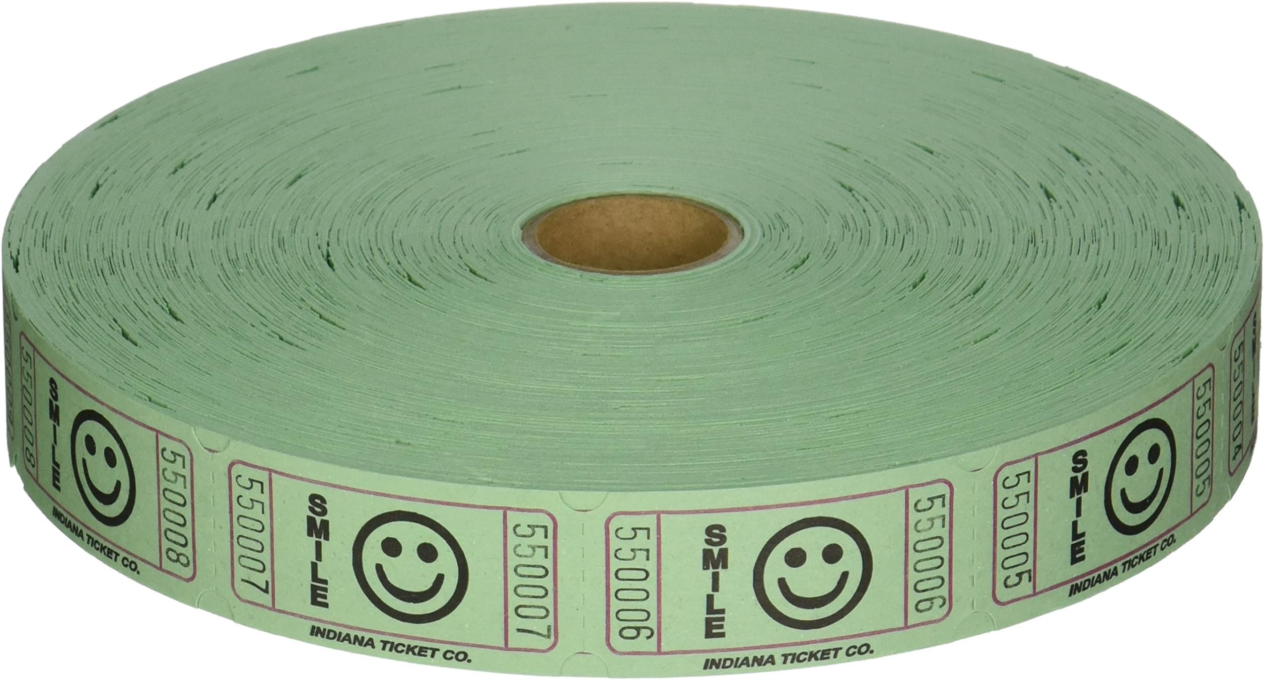 Amazon.com : 2000 Green Smile Single Roll Consecutively Numbered Raffle ...