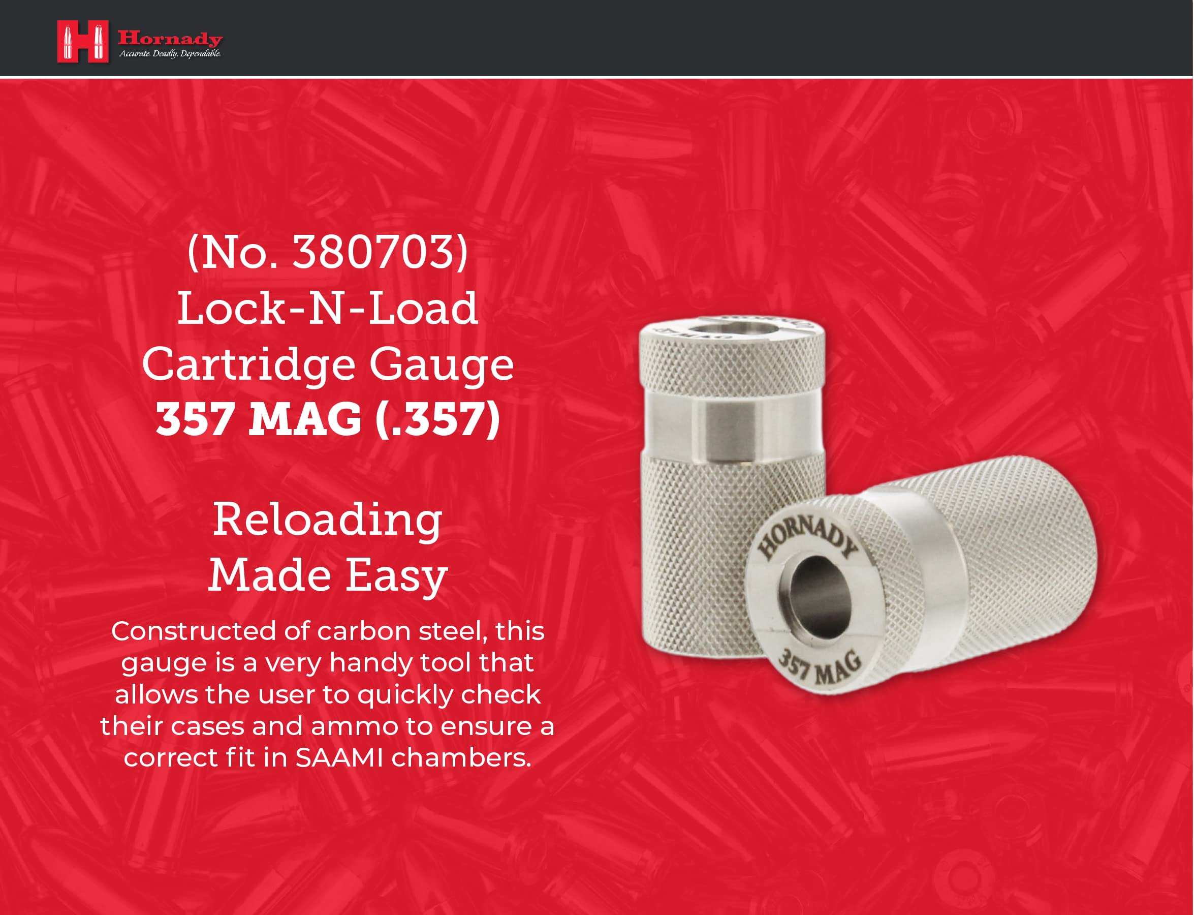 Snapklik.com : Hornady Lock-N-Load Cartridge Gauge 357 Magnum
