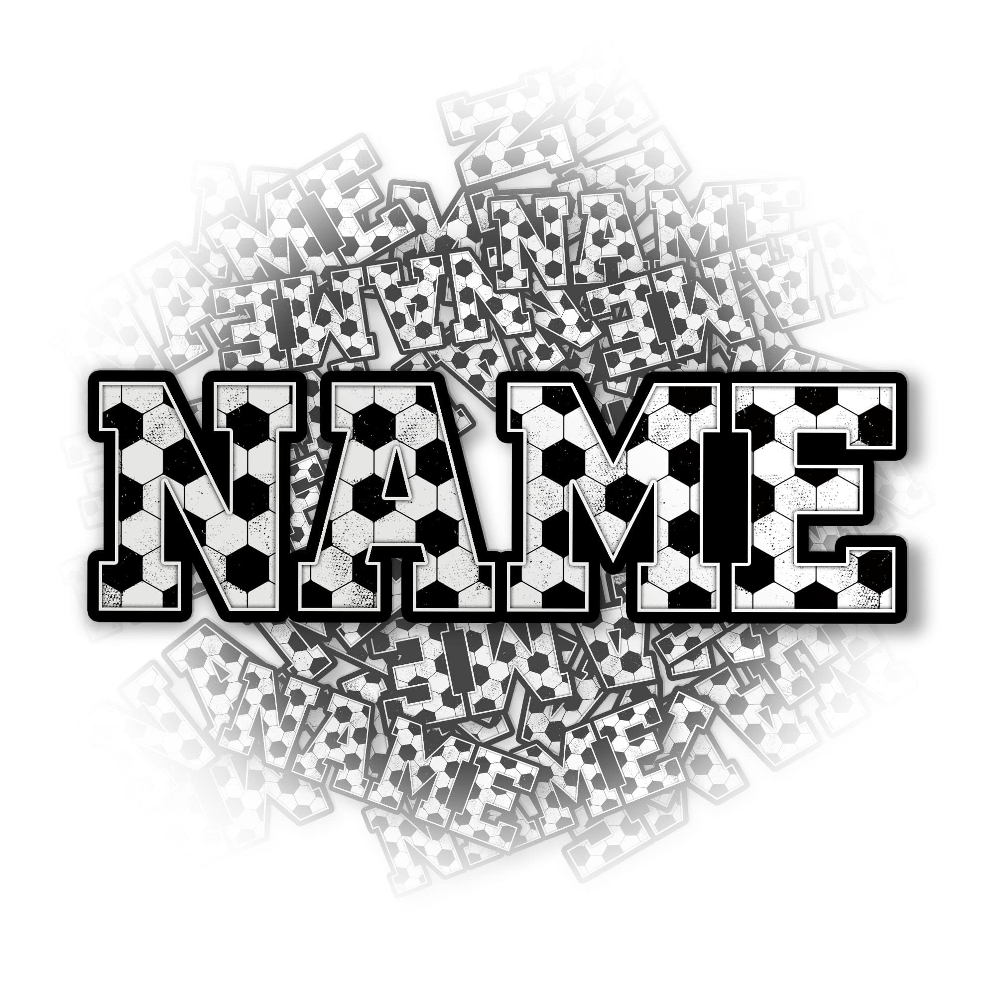 Amazon.com - Custom Name Sticker Soccer Football Personalized Name ...