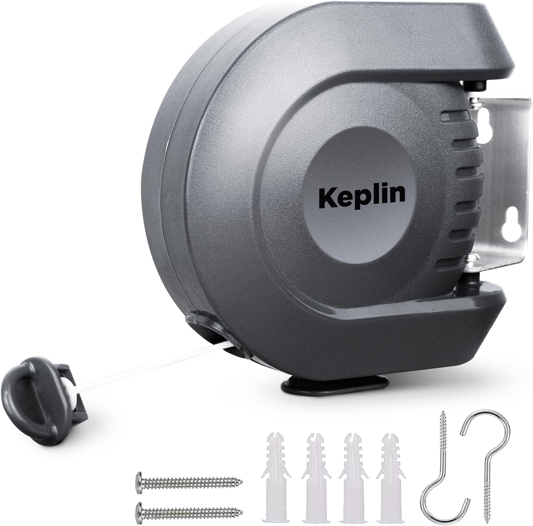 Retractable Washing Line - 15m Outdoor Clothesline, Wall Mountable ...