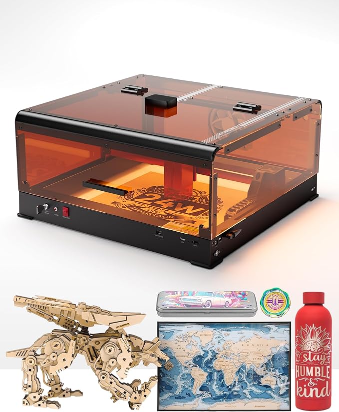 Amazon.com: ATOMSTACK A24 Ultra Laser Engraver with B3 Enclosure, 24W ...