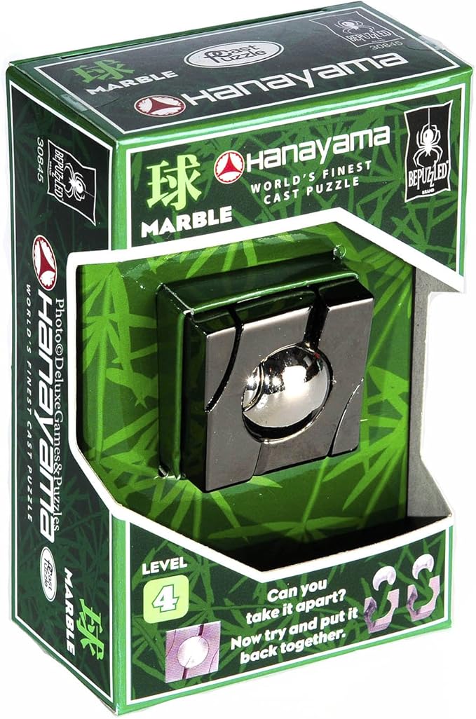 Amazon.com: MARBLE Hanayama Cast Metal Brain Teaser Puzzle : Toys & Games