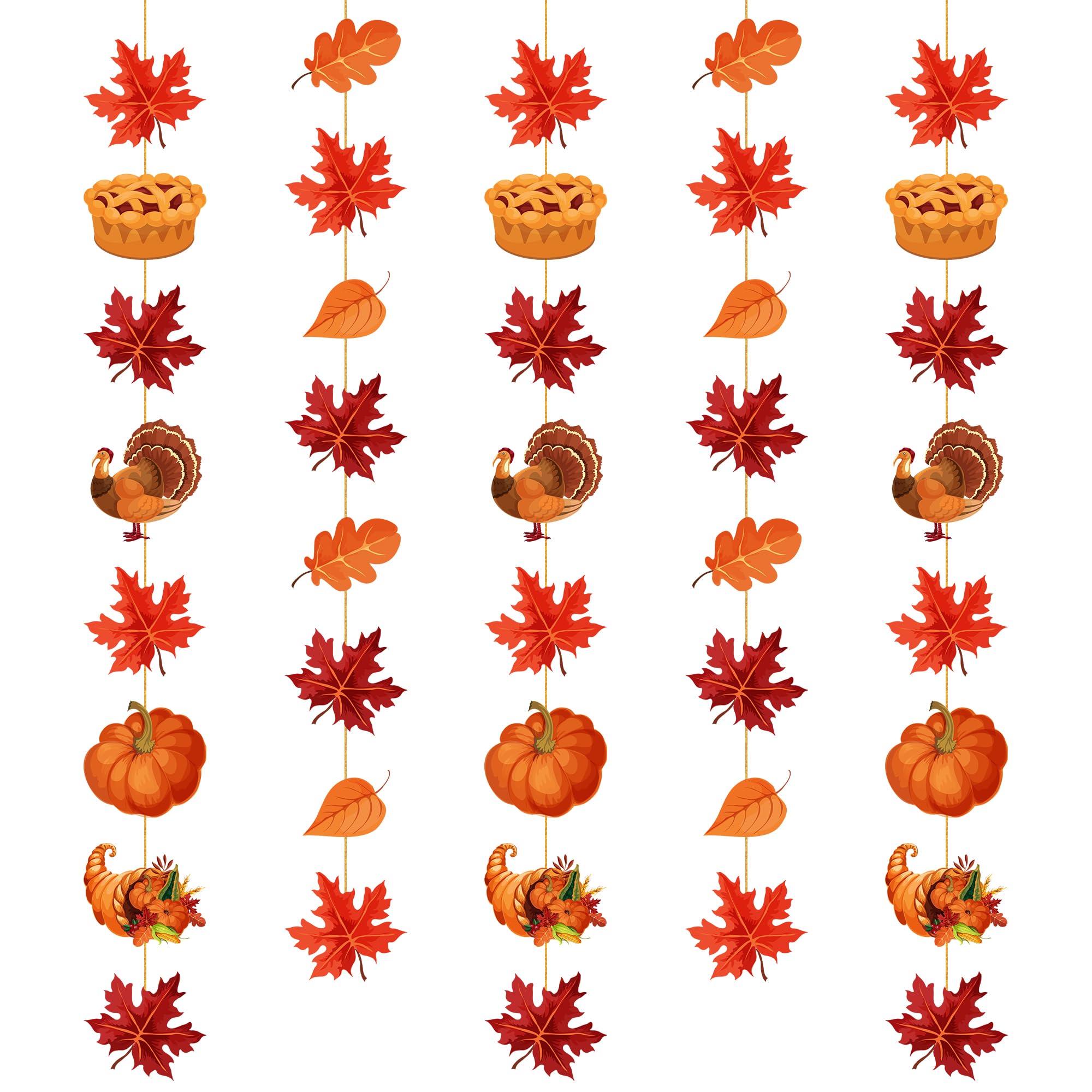 Amazon.com: KatchOn, Thanksgiving Garland, 5 Strings - Large 8 Feet, No ...