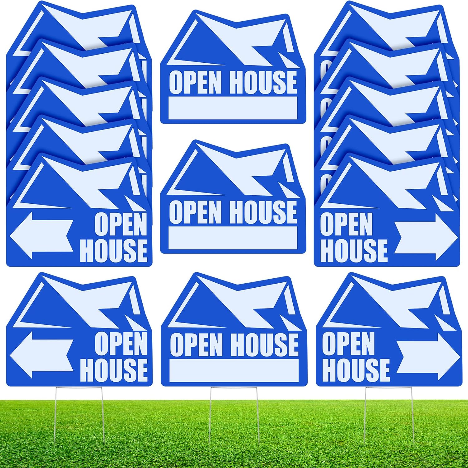 Amazon.com: 15 Pcs 18 x 14 In Open House Signs for Real Estate Large ...