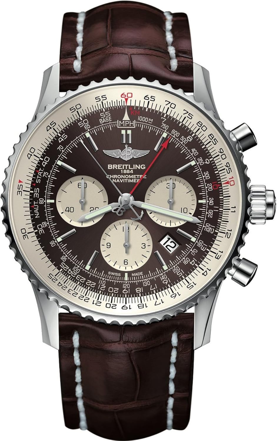 Amazon.com: Breitling Mens Navitimer Rattrapante Bronze Watch AB031021 ...