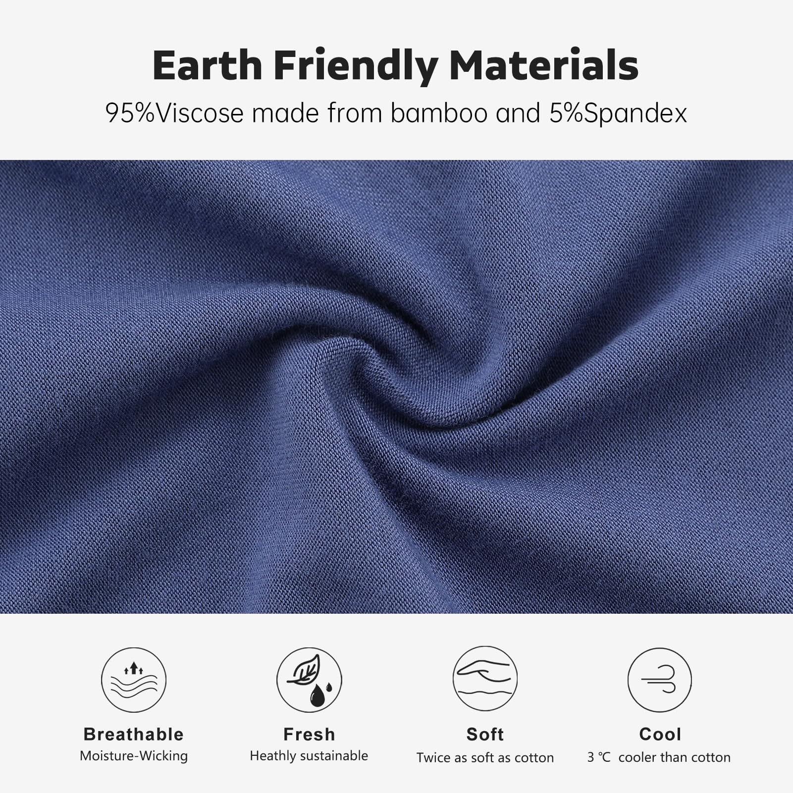 Snapklik.com : BAMBOO COOL Mens Ultra ComfortSoft Underwear, Moisture ...