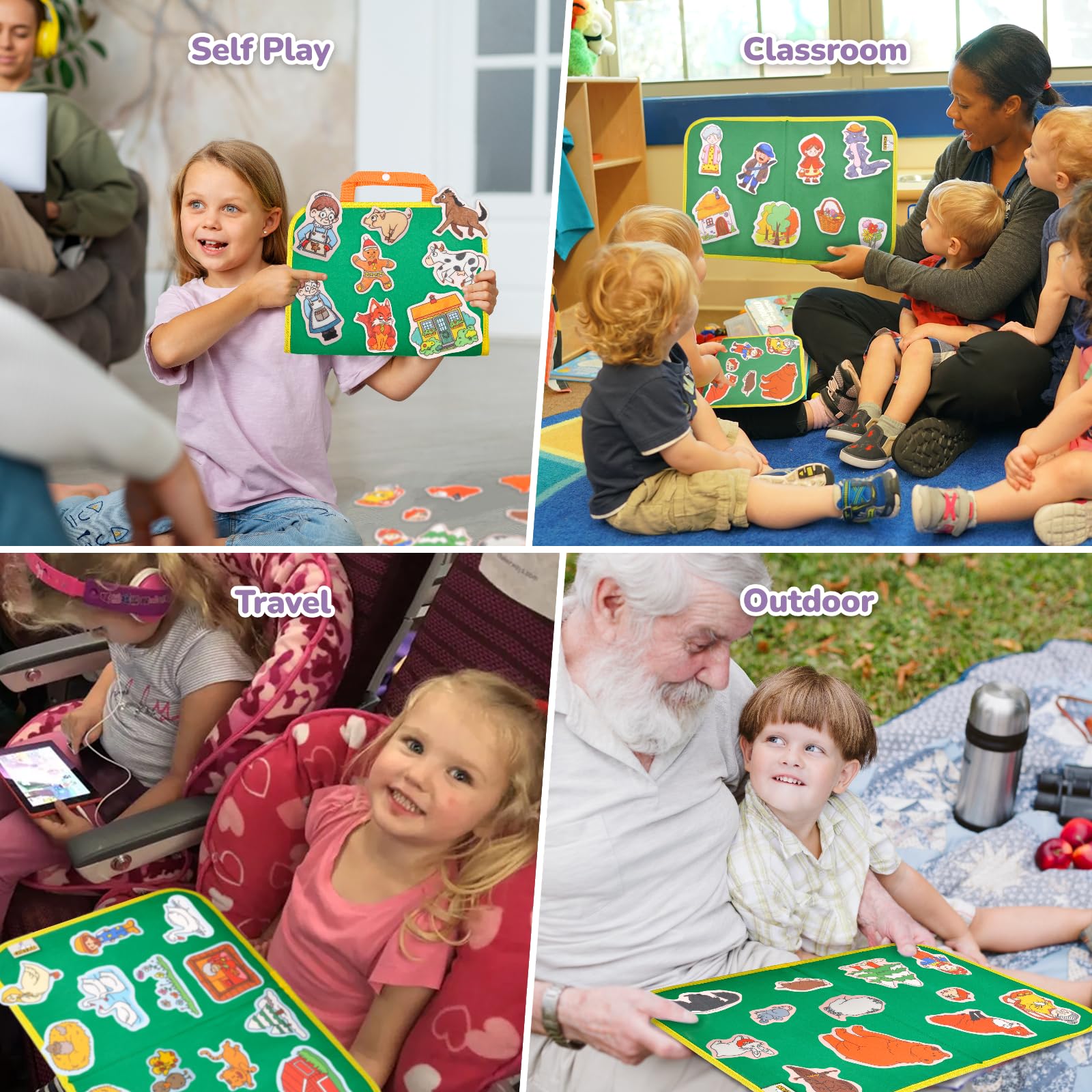 Snapklik.com : 4 Pack Felt Board Story Set, The Mitten, The Little Red ...