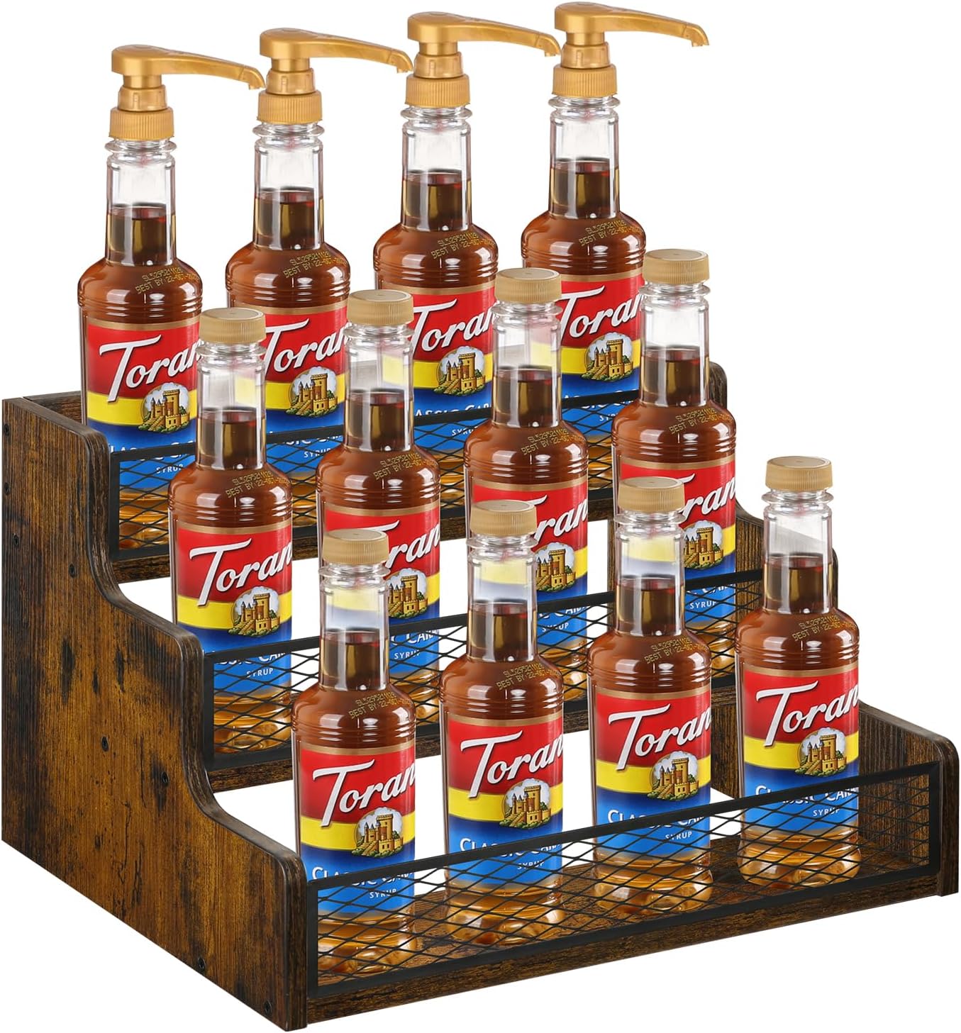 Amazon.com: OCPO HOME Coffee Syrup Organizer Rack, 3-Tier Syrup Bottle ...