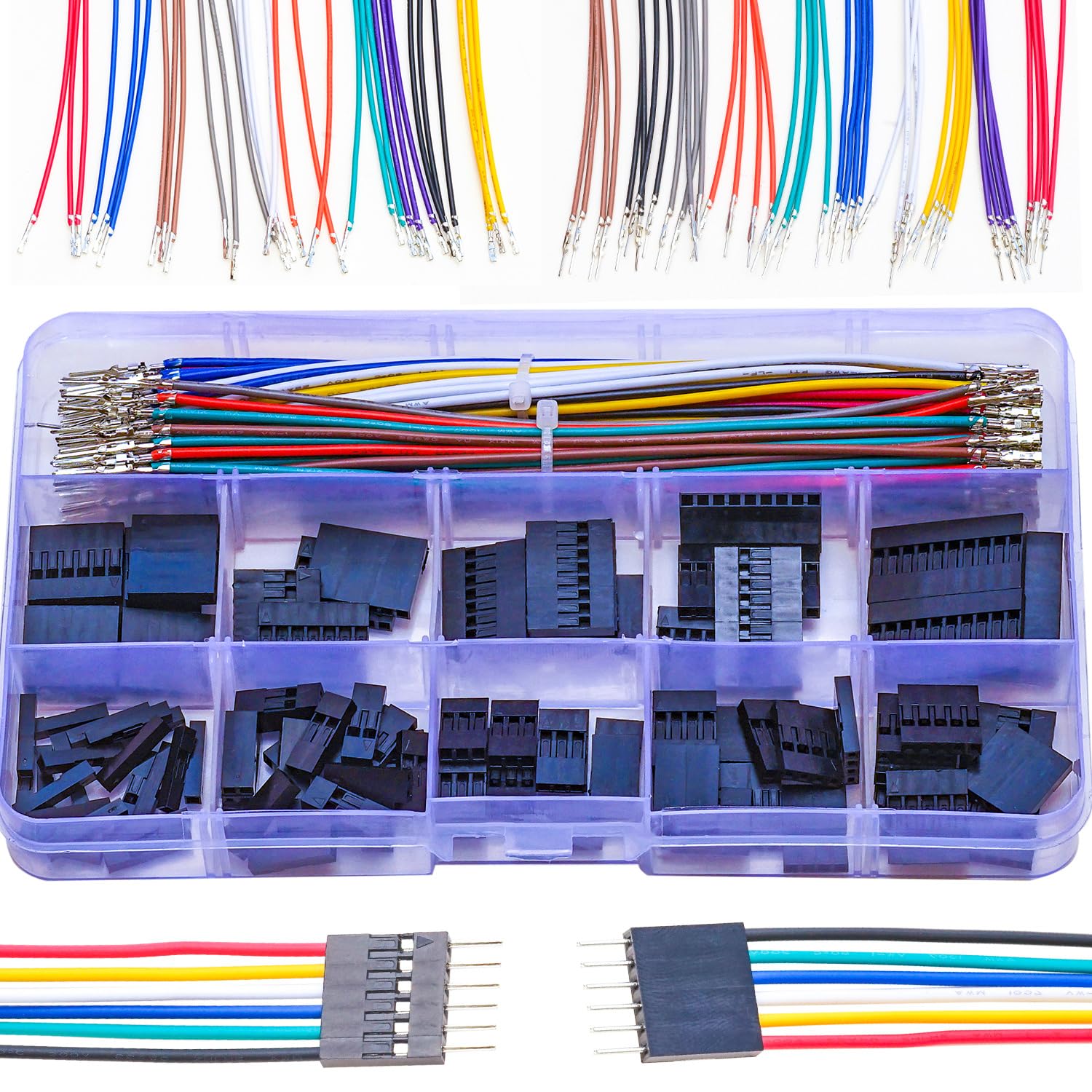 Amazon.com: Tcenofoxy Compatible with Dupont 2.54mm Wire Cable ...
