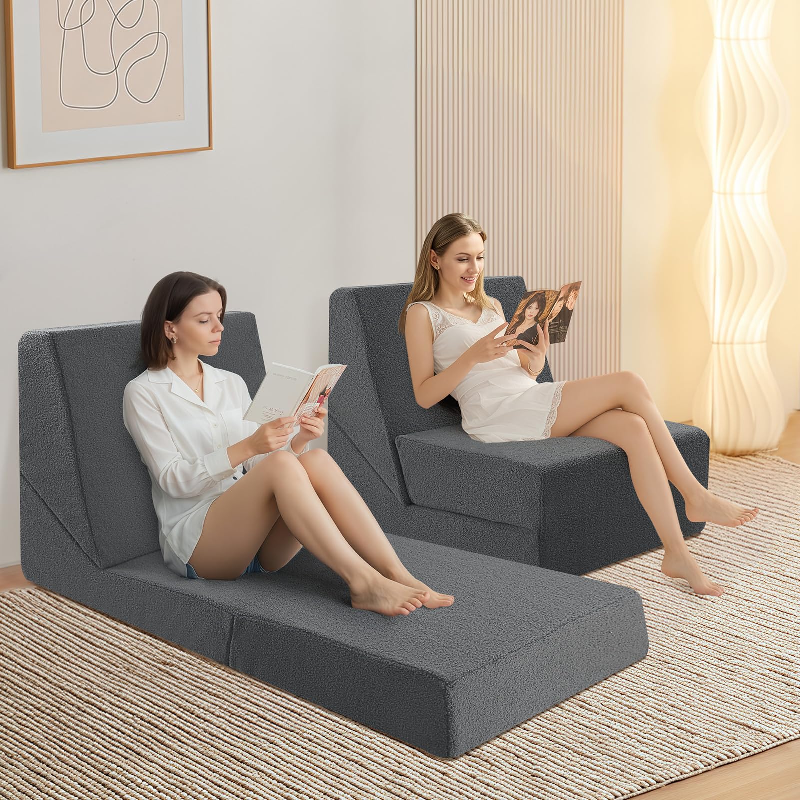 Snapklik.com : Foldable Futon Chair Sleeper For Adults, Sofa Bed ...
