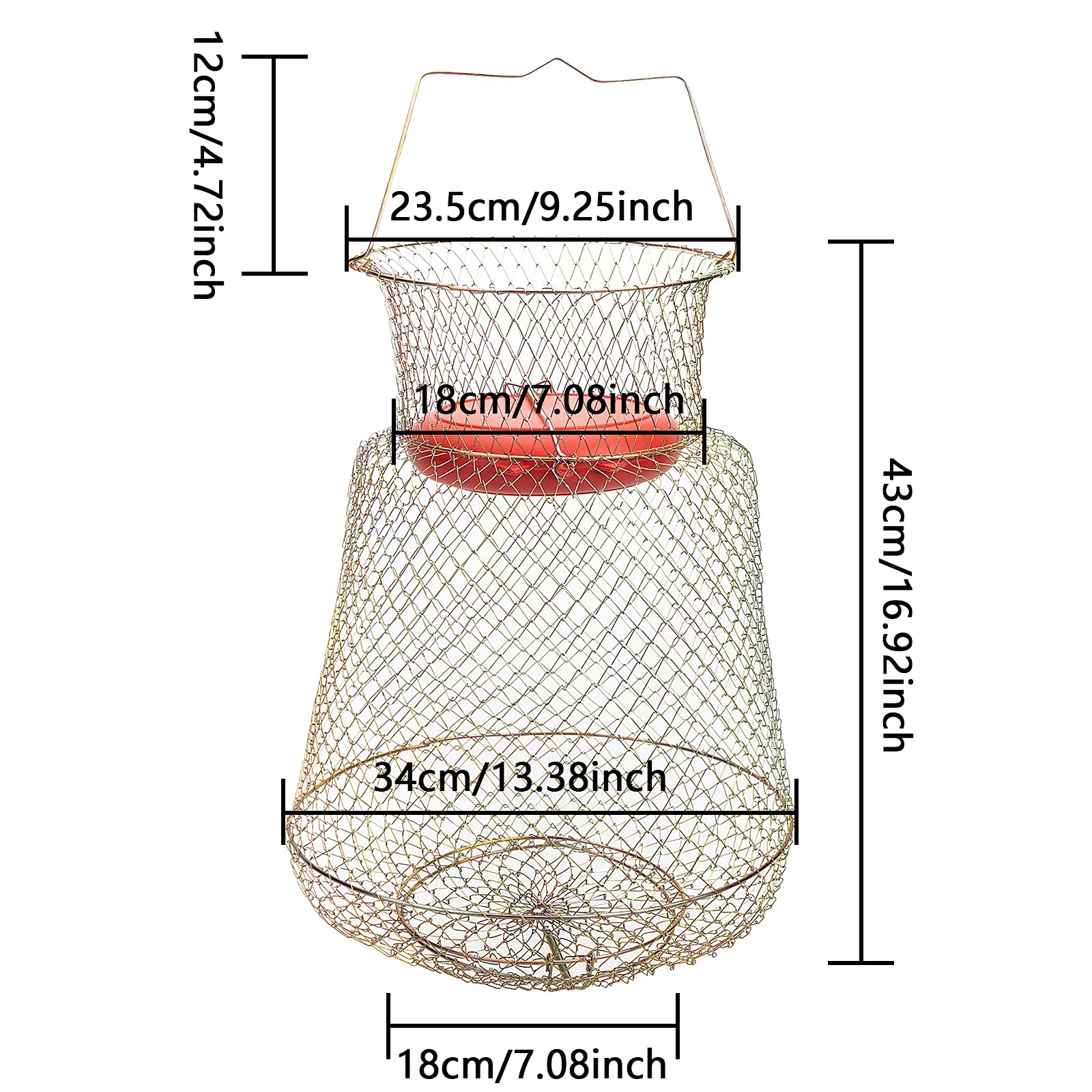 Snapklik.com : Codree Floatable Galvanized Steel Wire Fish Basket ...