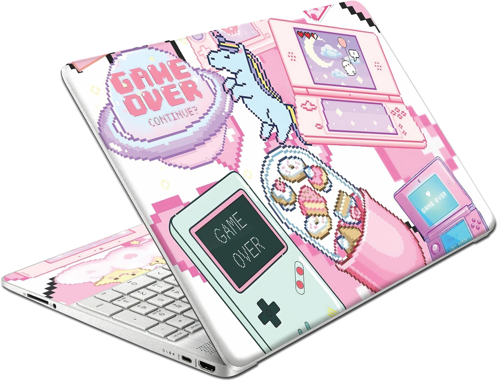 Amazon.com: Laptop Skin Decal HP 15.6" - Kawaii Pixel Laptop Cover ...