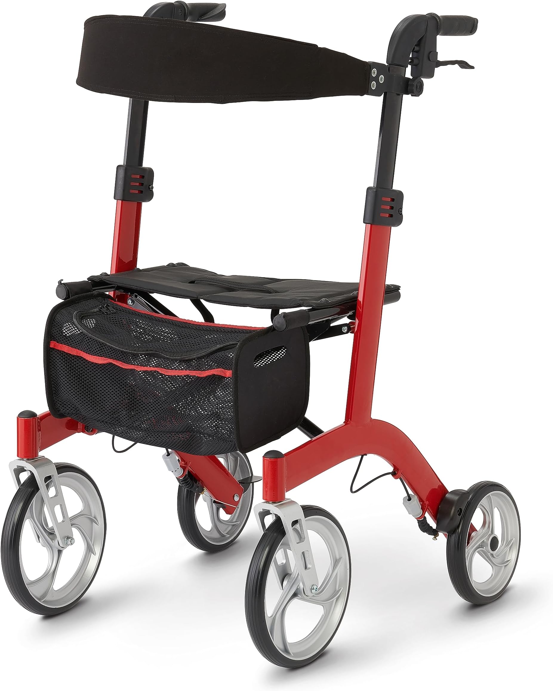 Amazon.com: Drive Nitro Euro Style Rollator Rolling Walker, Red, Model ...