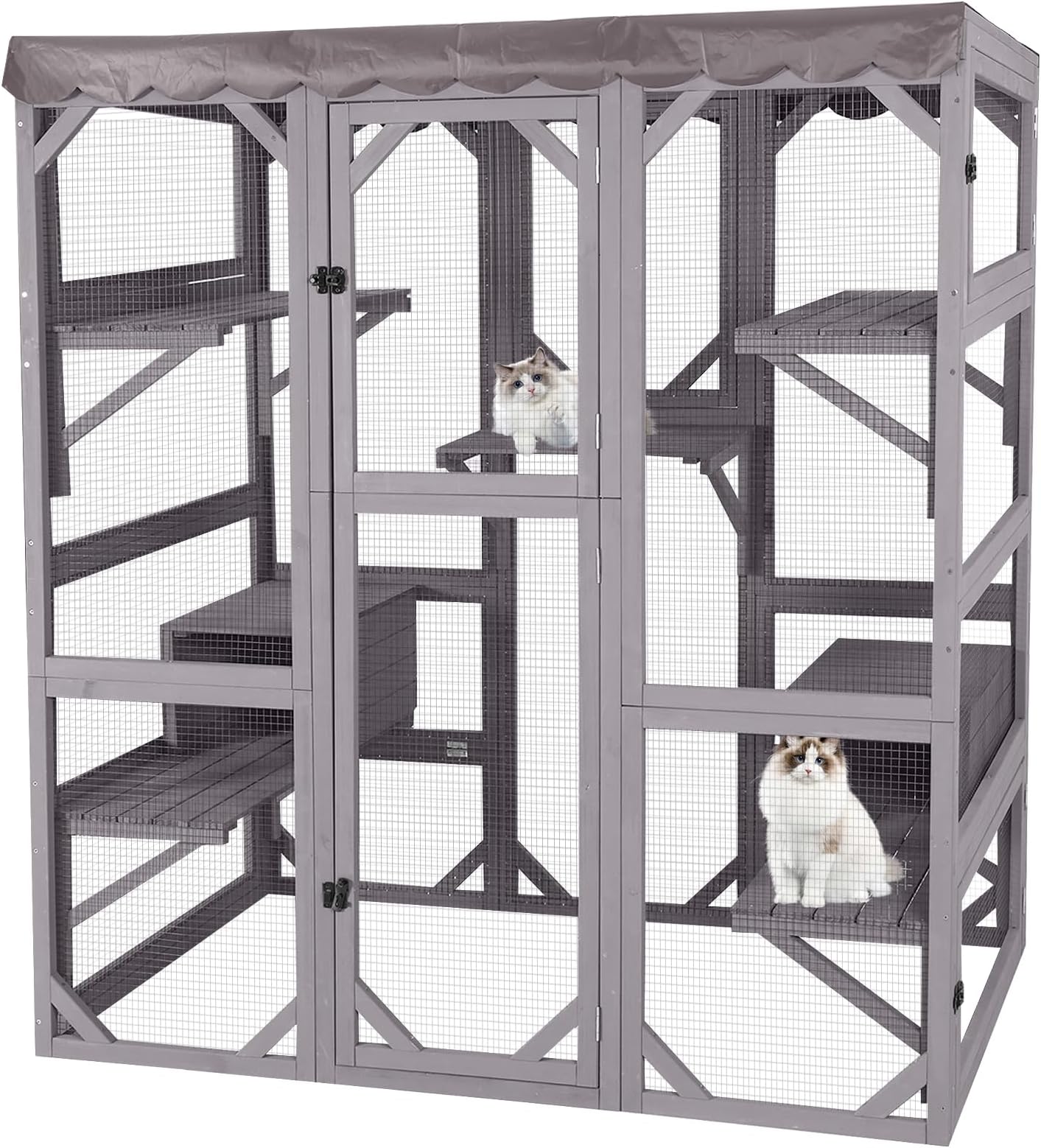 Amazon.com : Gutinneen Catio Large Cat House Outdoor Walk in Outdoor ...