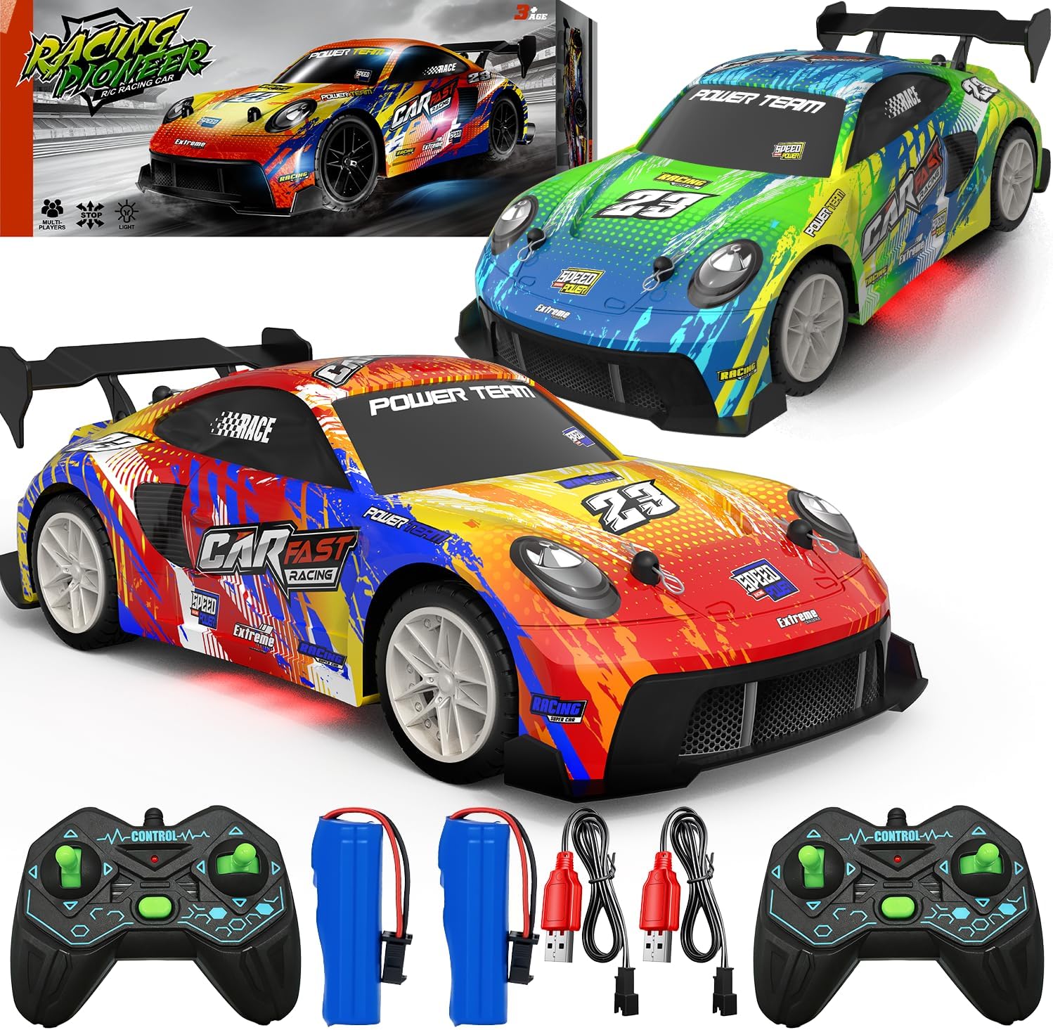 Amazon.com: WRTWRT 2 Pack RC Cars for Kids and Boys, Girls 4-7-8-12 ...