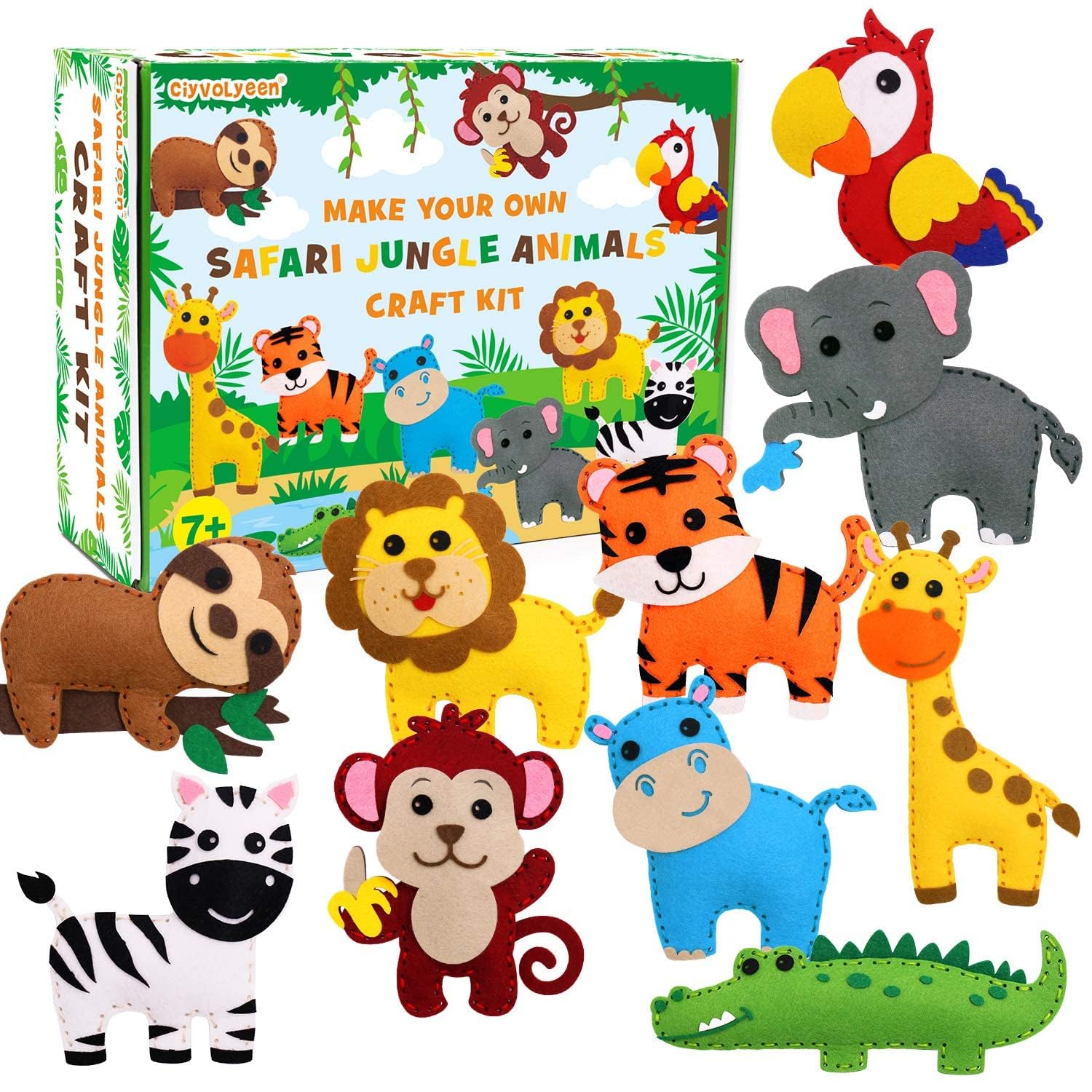 Snapklik.com : CiyvoLyeen Kids Sewing Kit Crafts - Safari Jungle Animal ...