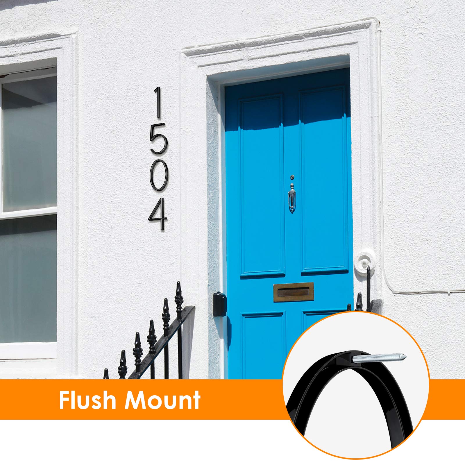 Snapklik.com : 5" House Numbers For Outside, Modern Stainless Steel ...