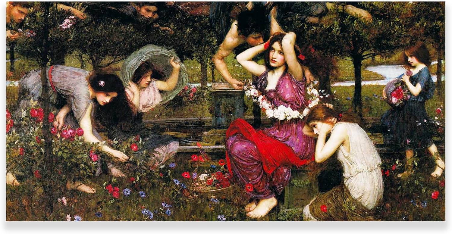 Amazon.com: John William Waterhouse Wall Art-Flora And The Zephyrs By ...