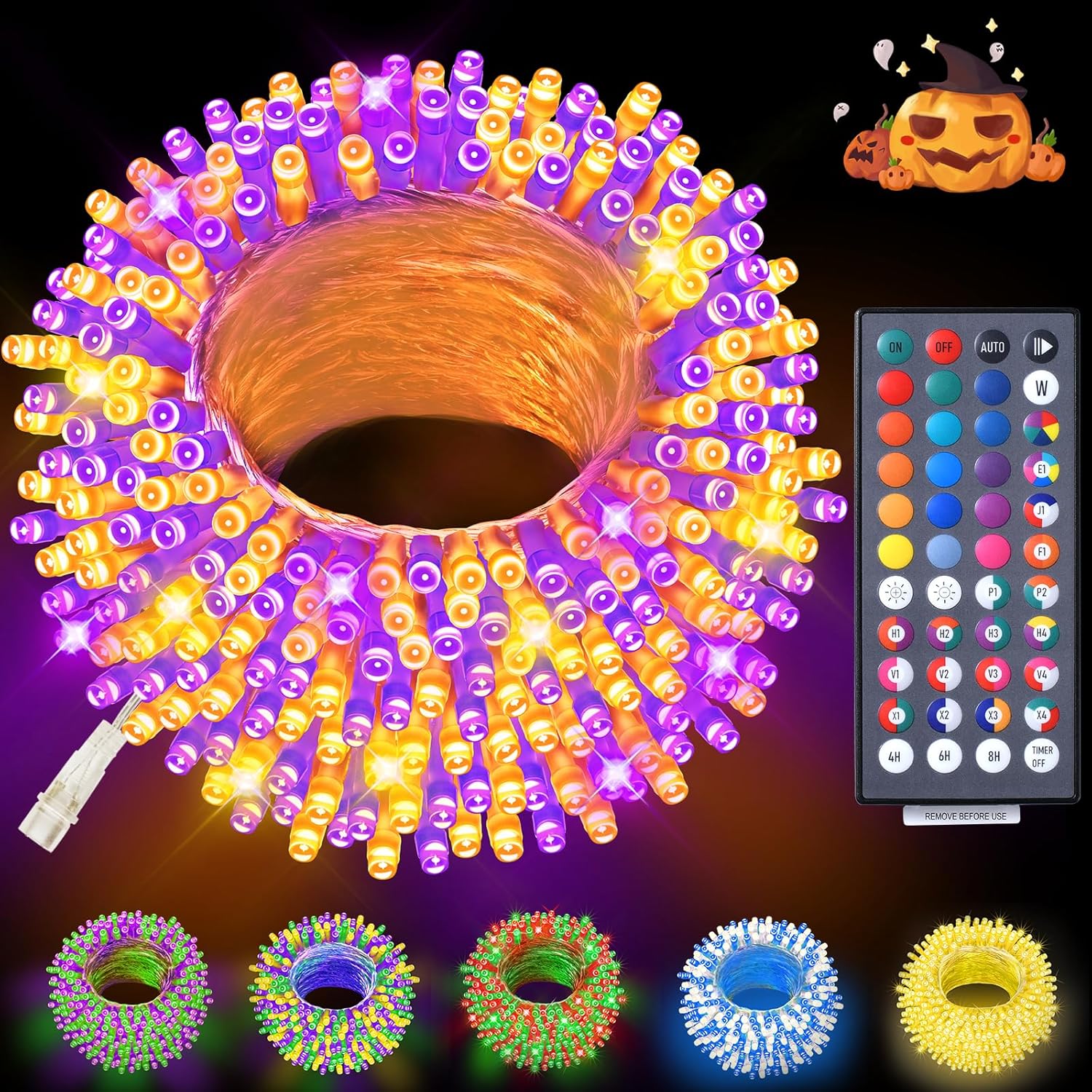 LitHome Color Changing Christmas Lights, 34 Colors 66Ft 200 LED ...