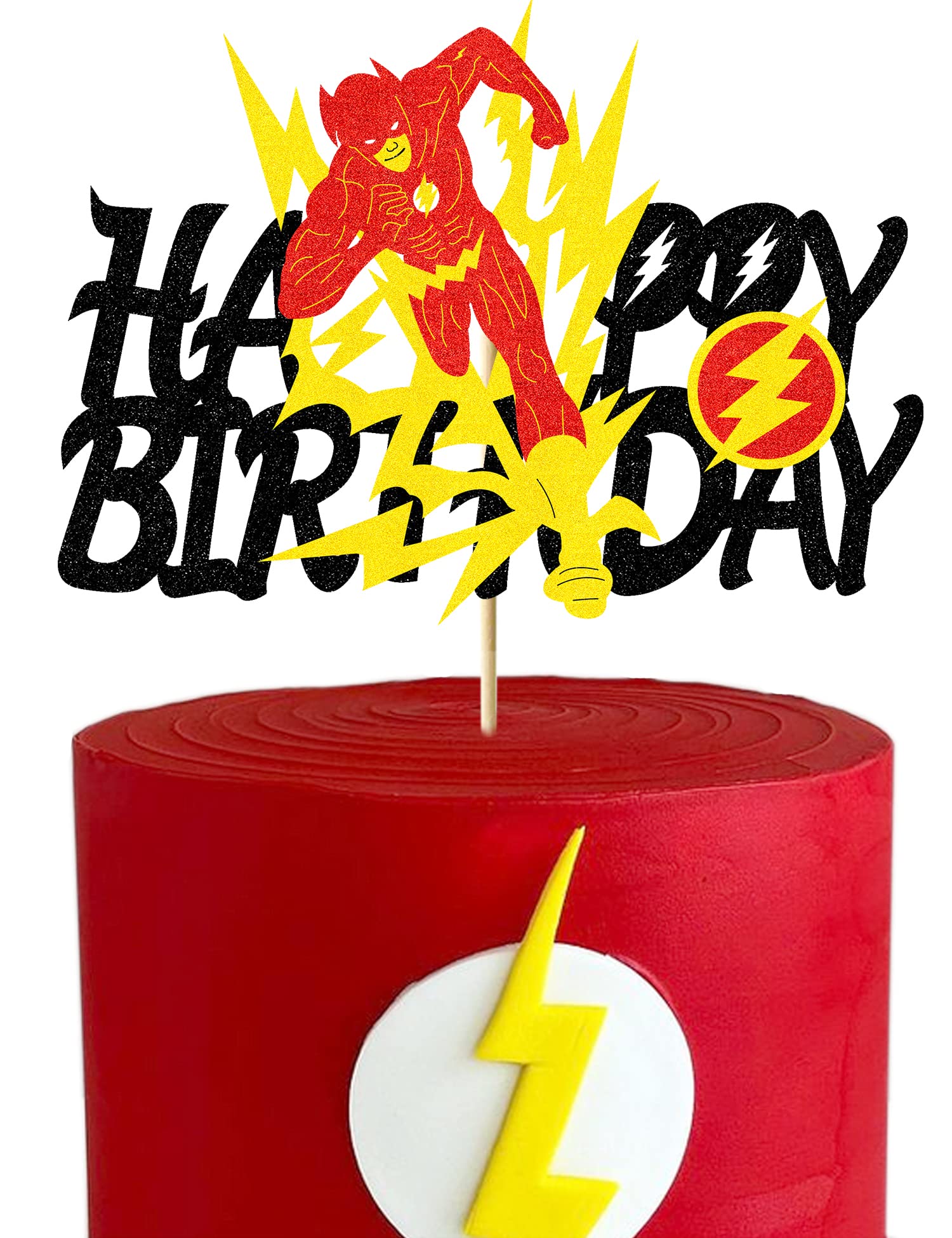 Gibelasaa Glitter Lightning Cake Topper Lightning Cake Decorations ...