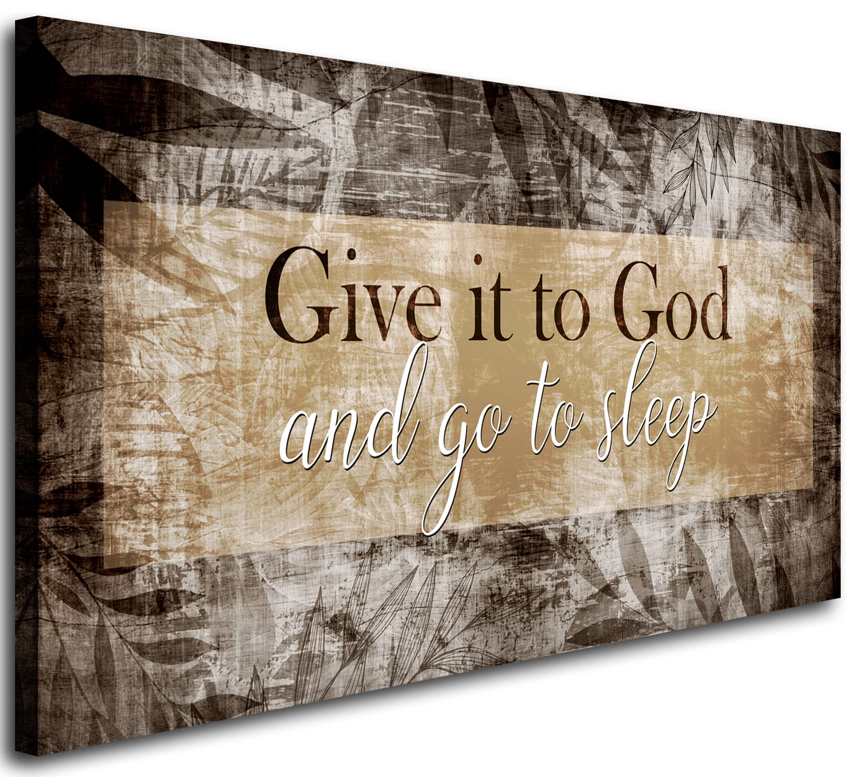 Canvas Wall Art for Bedroom - Christian Quote Sayings Wall Decor - Give ...