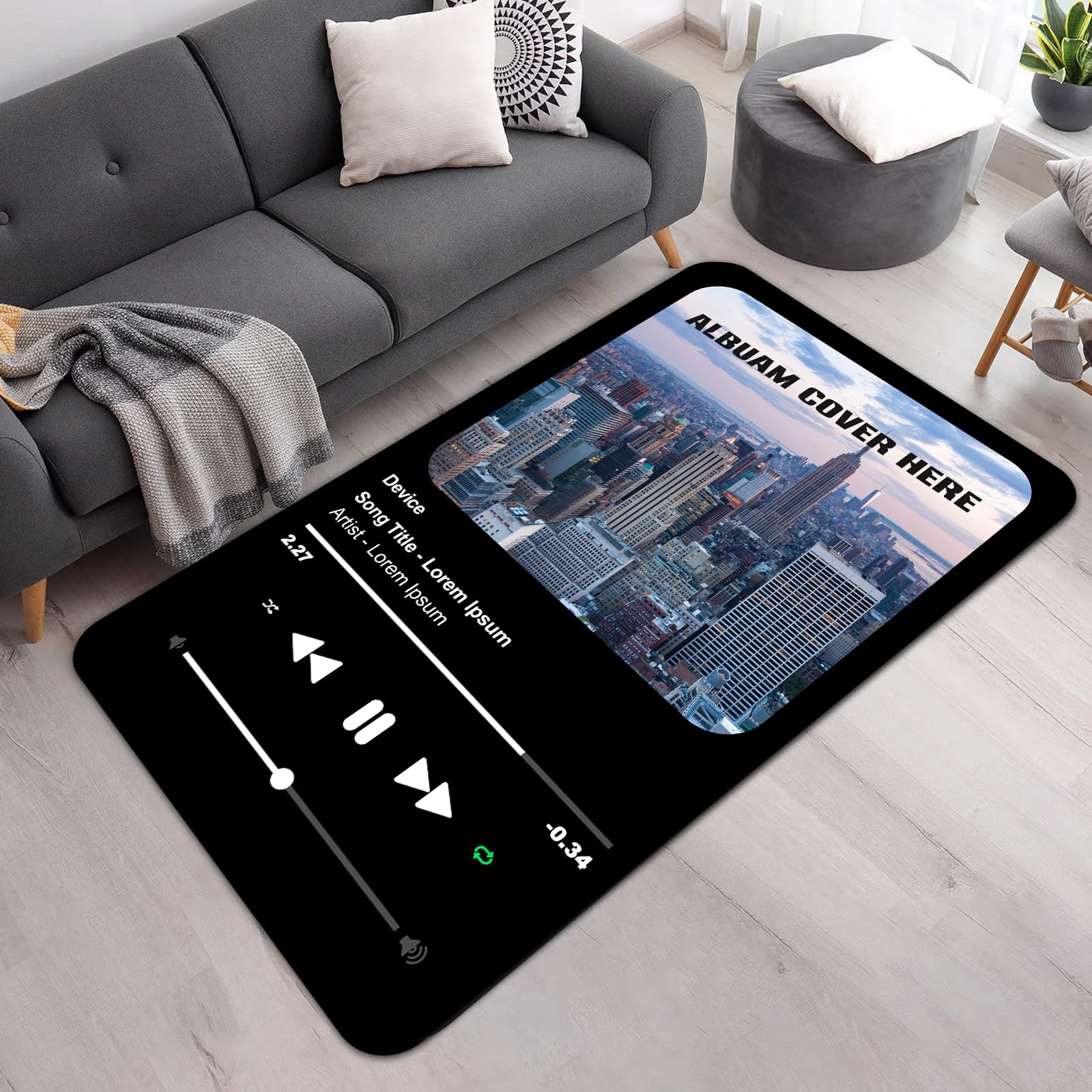 Amazon.com: WOBAGMEN Custom Rug Music Decor Area Rug for Bedroom Living ...