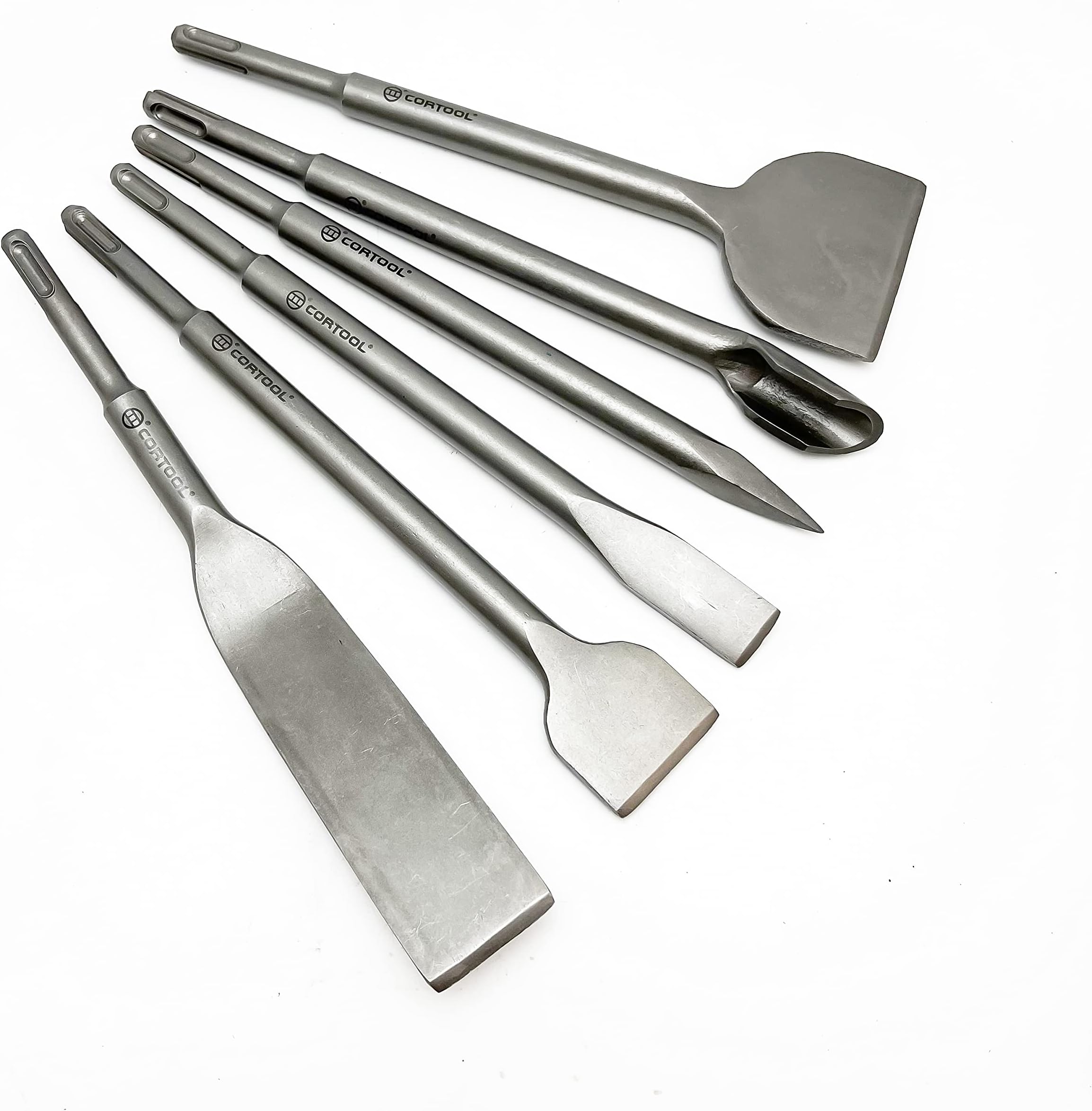 6-Piece SDS Plus Chisel Set, CertBuy Concrete Drill Bit Set Rotary ...