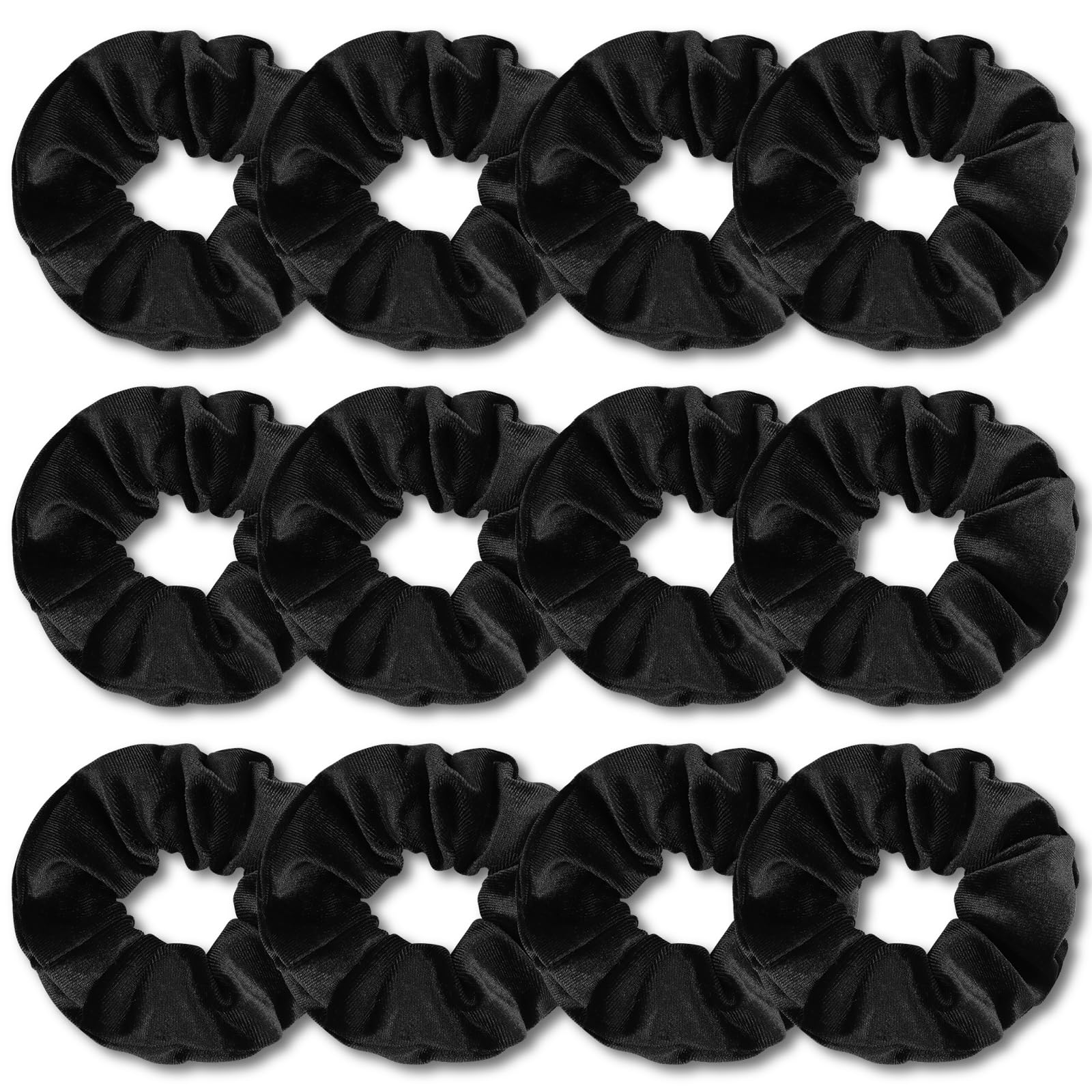 Kavya Scrunchies for Girls, Velvet Scrunchy Black Hair Bands Soft ...