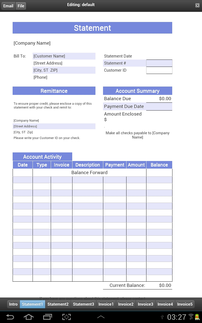 Billing Invoice - App on the Amazon Appstore