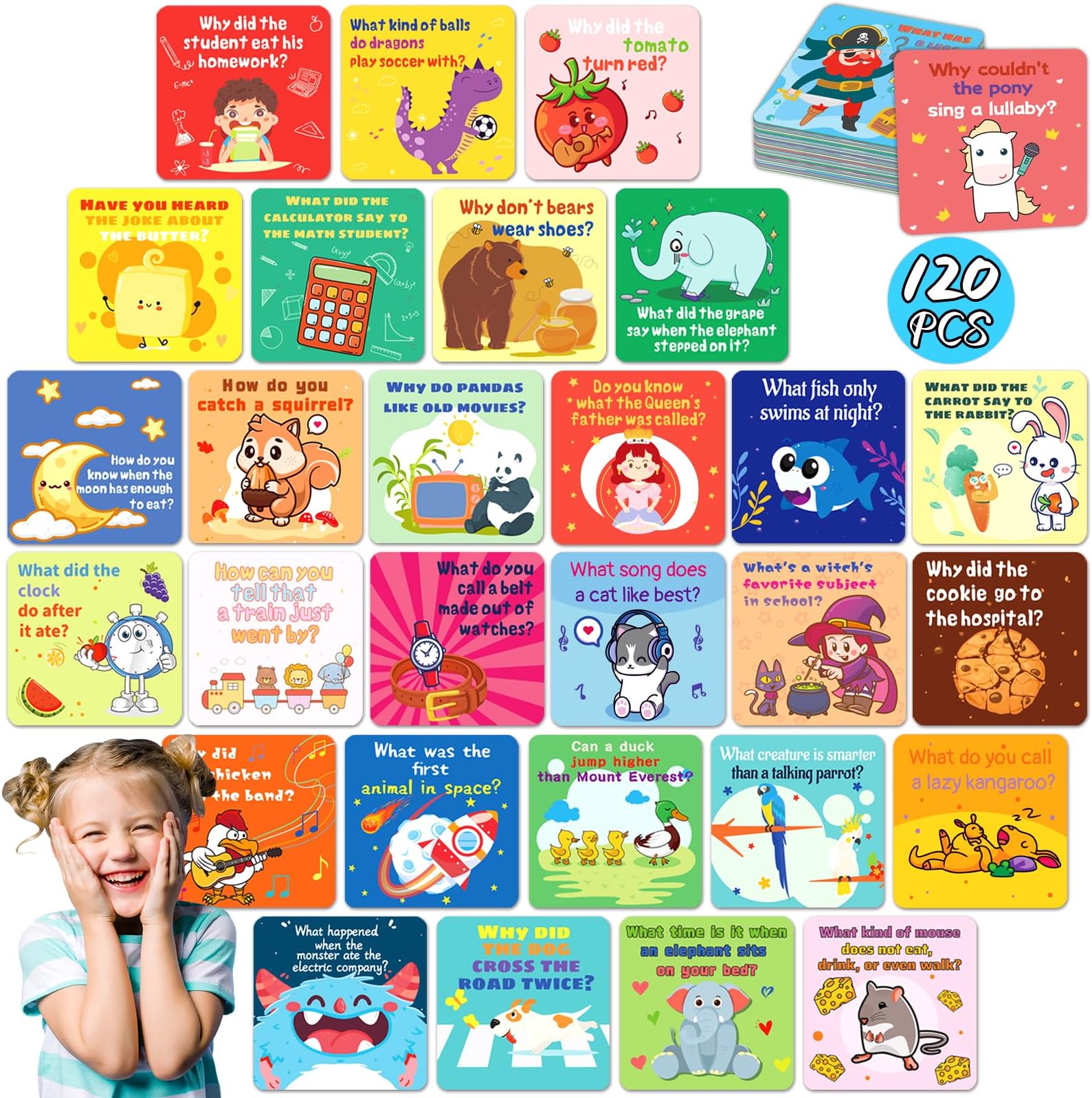 Amazon.com: Party Profi Lunch Box Jokes for Kids - 60 Cute ...