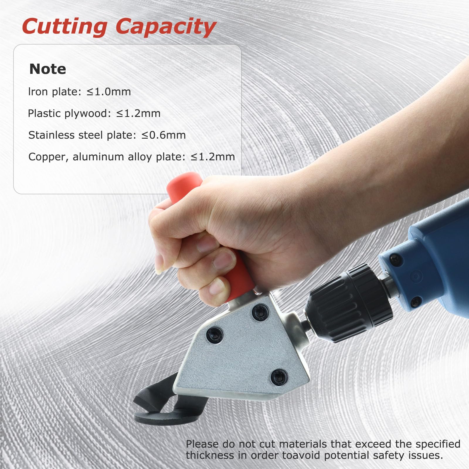 Snapklik.com : Sheet Metal Cutter Drill Attachment, Heavy Duty Sheet ...