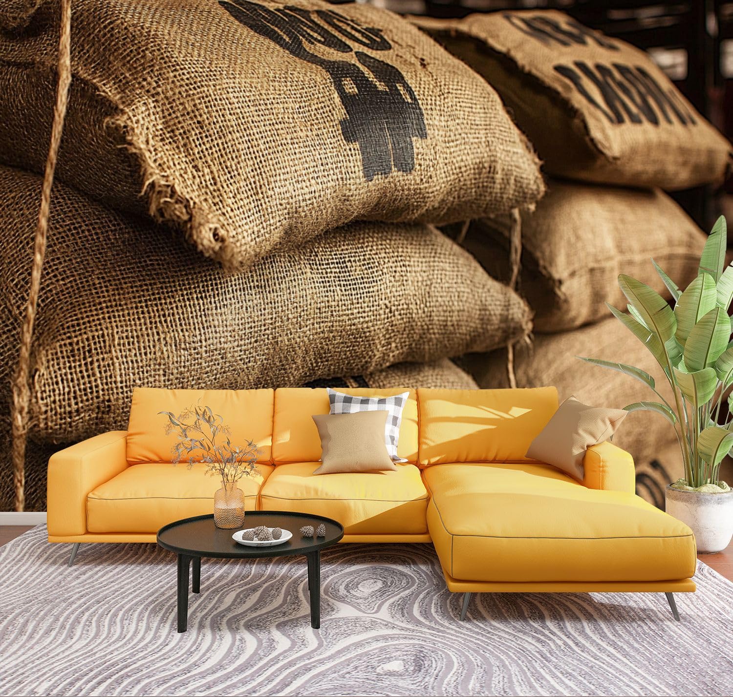 Burlap Wallpaper Rooms Walnut Burlap Wallpaper – Painted Paper