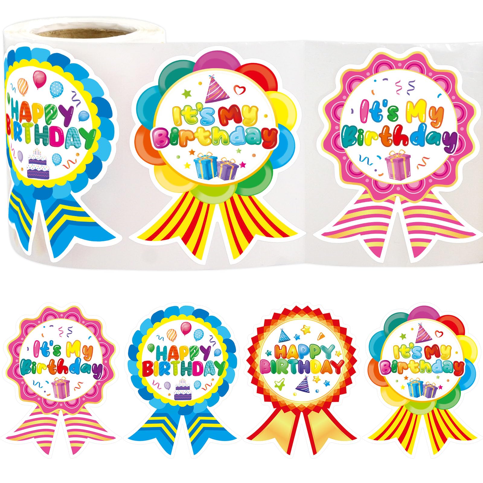Amazon.com: Happy Birthday Badge Stickers for Kids It's My Birthday ...