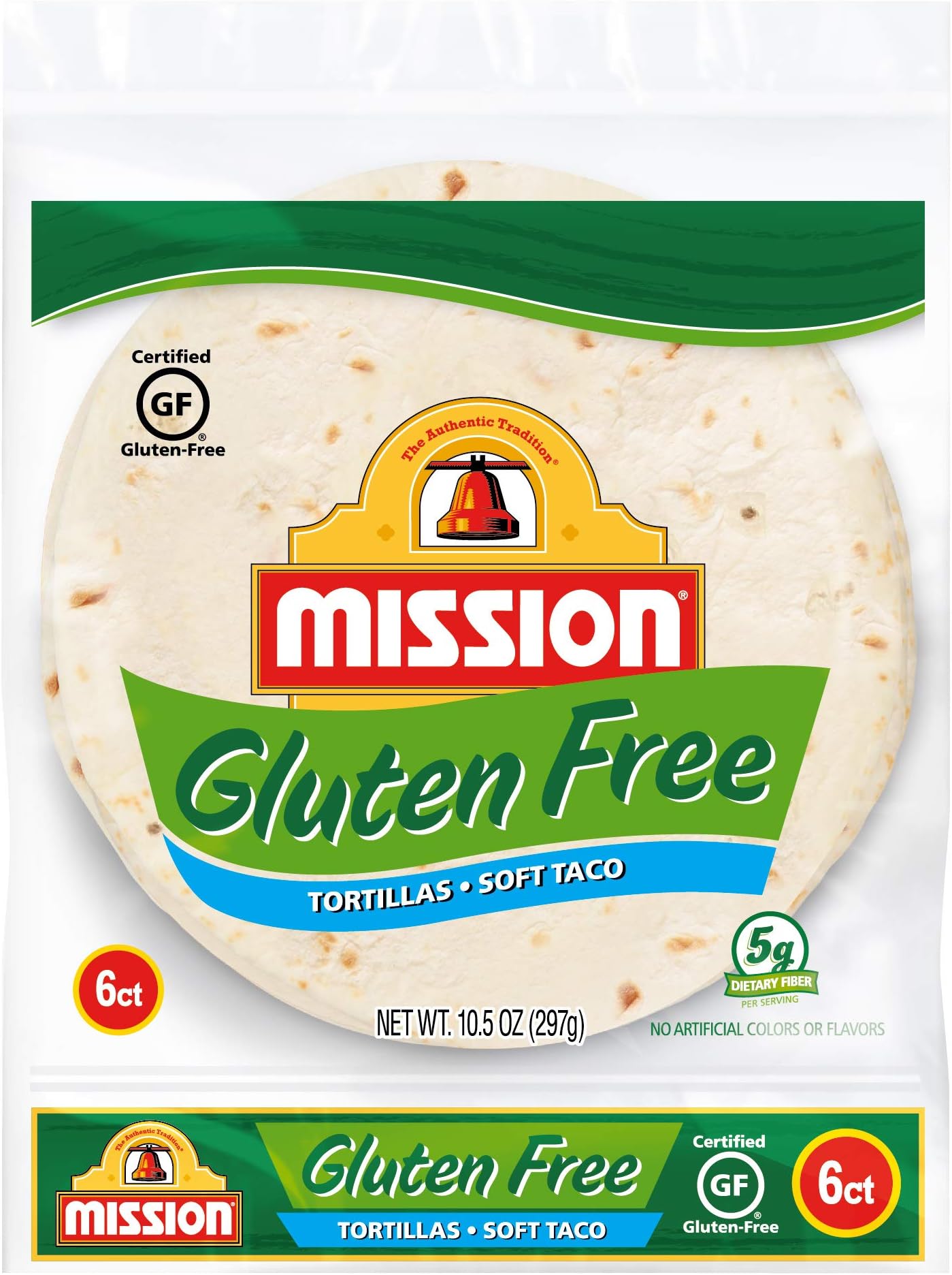 Amazon.com: Mission Gluten Free Soft Taco Tortillas, 6 Count, High ...