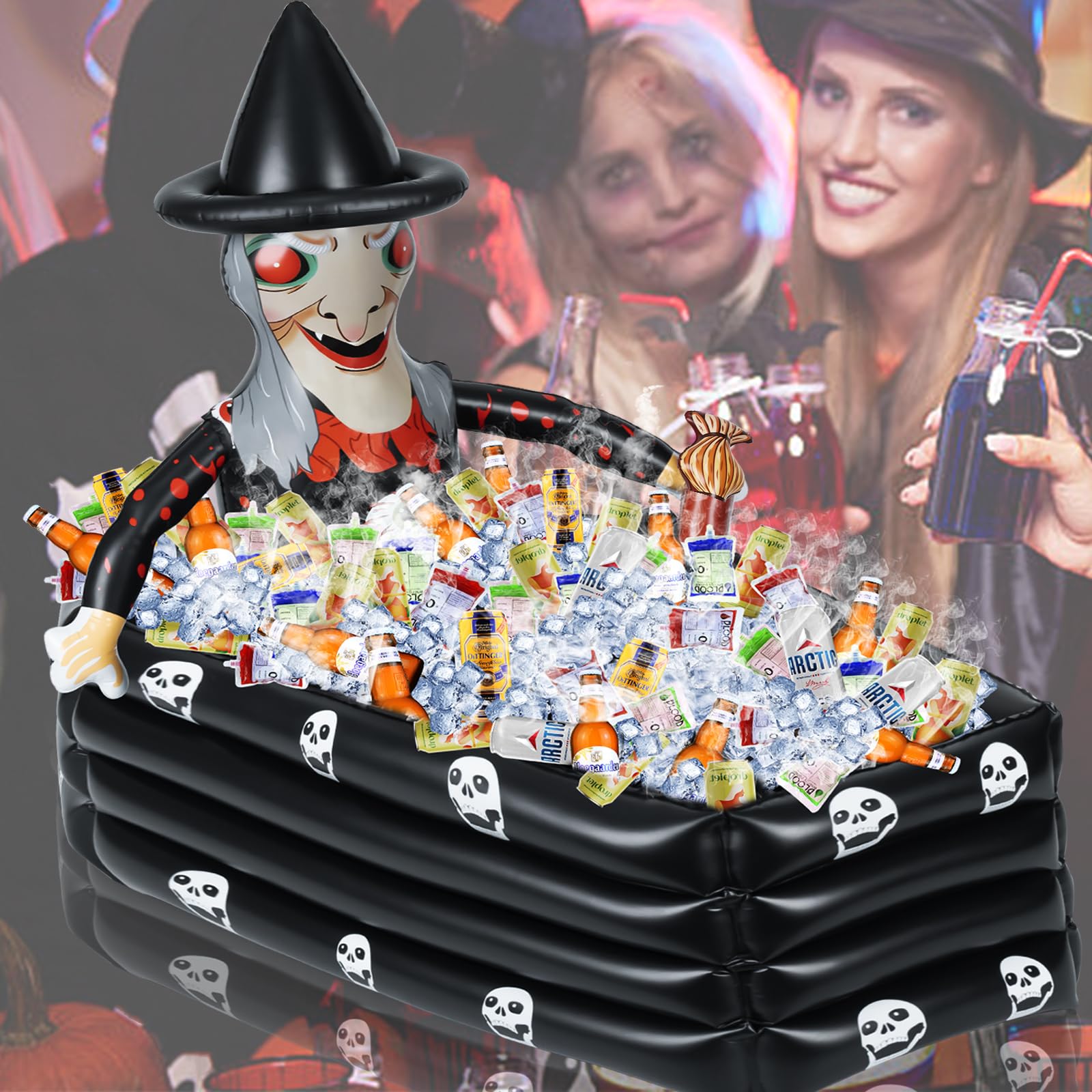 Halloween Inflatable Cooler for Parties, 43" Inflatable Halloween Drink ...